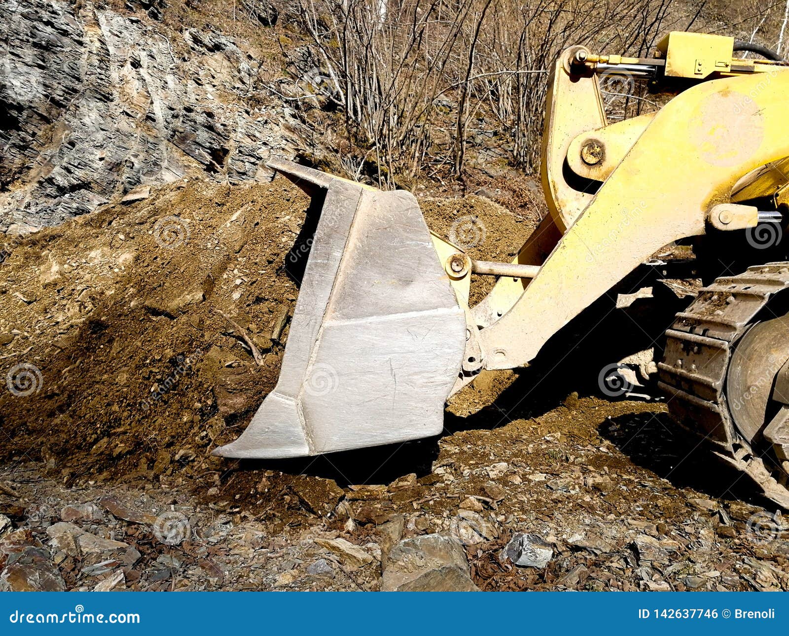 Bulldozer stock photo. Image of concrete, engineer, cleans - 142637746