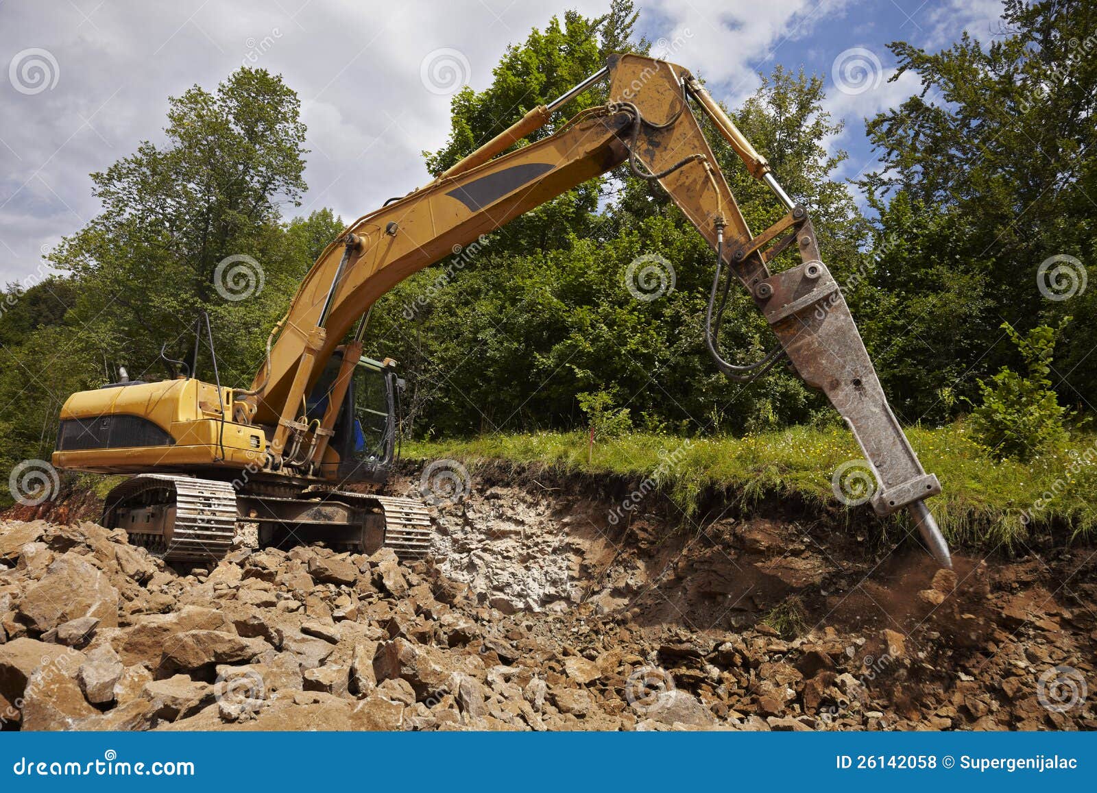 Bulldozer digging stock photo. Image of equipment, hydraulic - 26142058