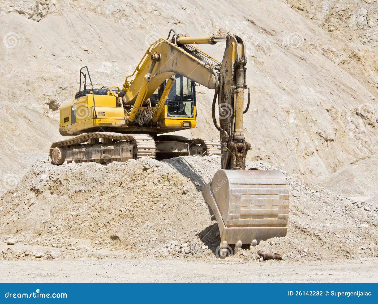 Bulldozer digging stock photo. Image of earthmover, excavate - 26142282