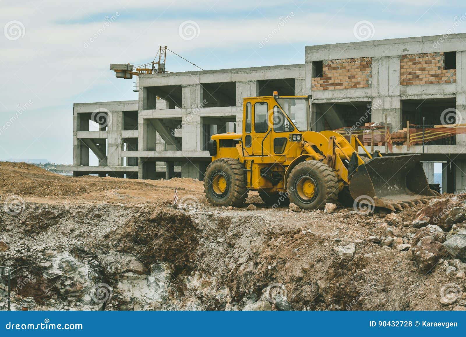Bulldozer does the work stock photo. Image of bulldozer - 90432728