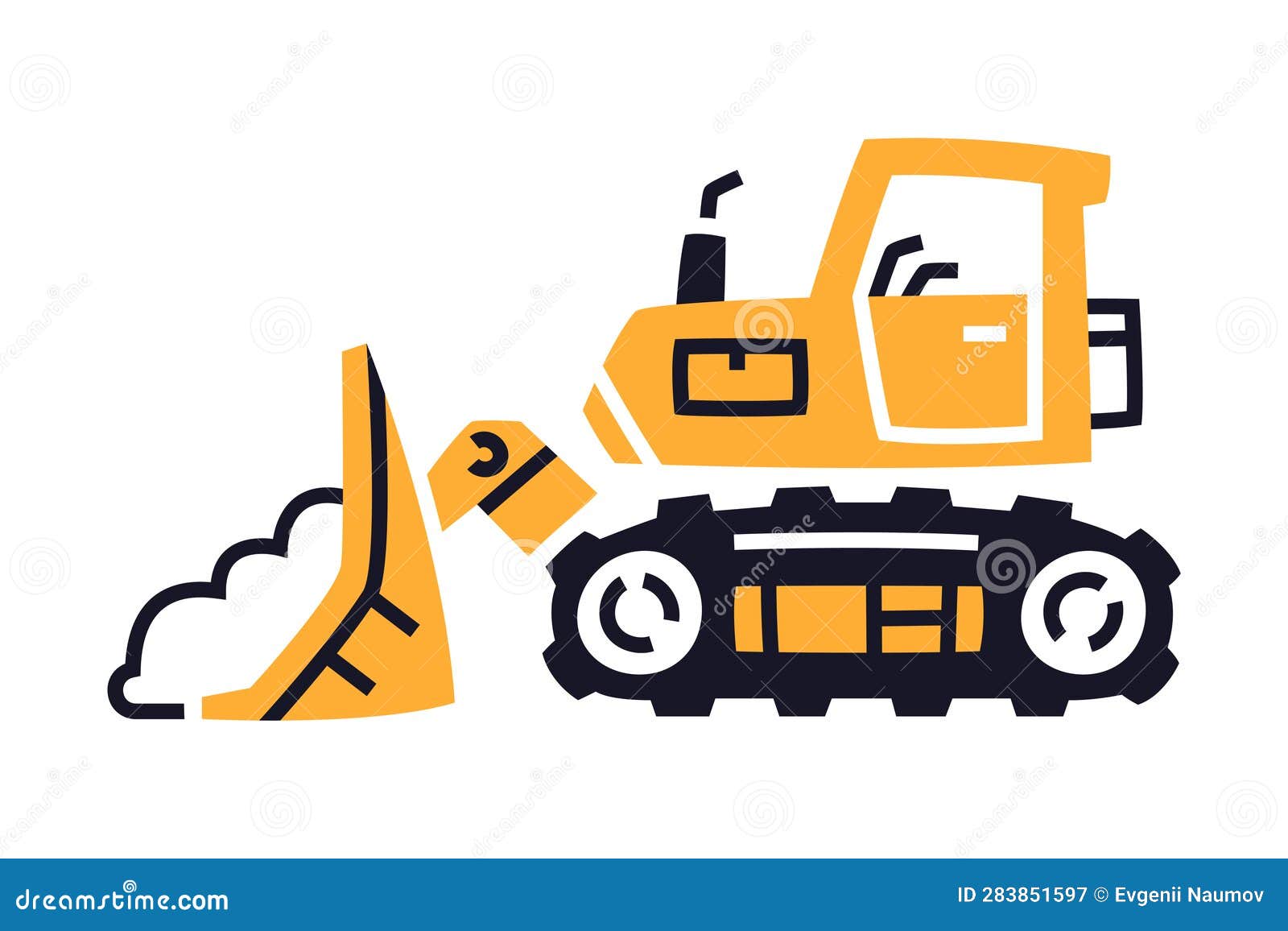 Bulldozer or Dozer As Construction Equipment and Heavy Machine for ...