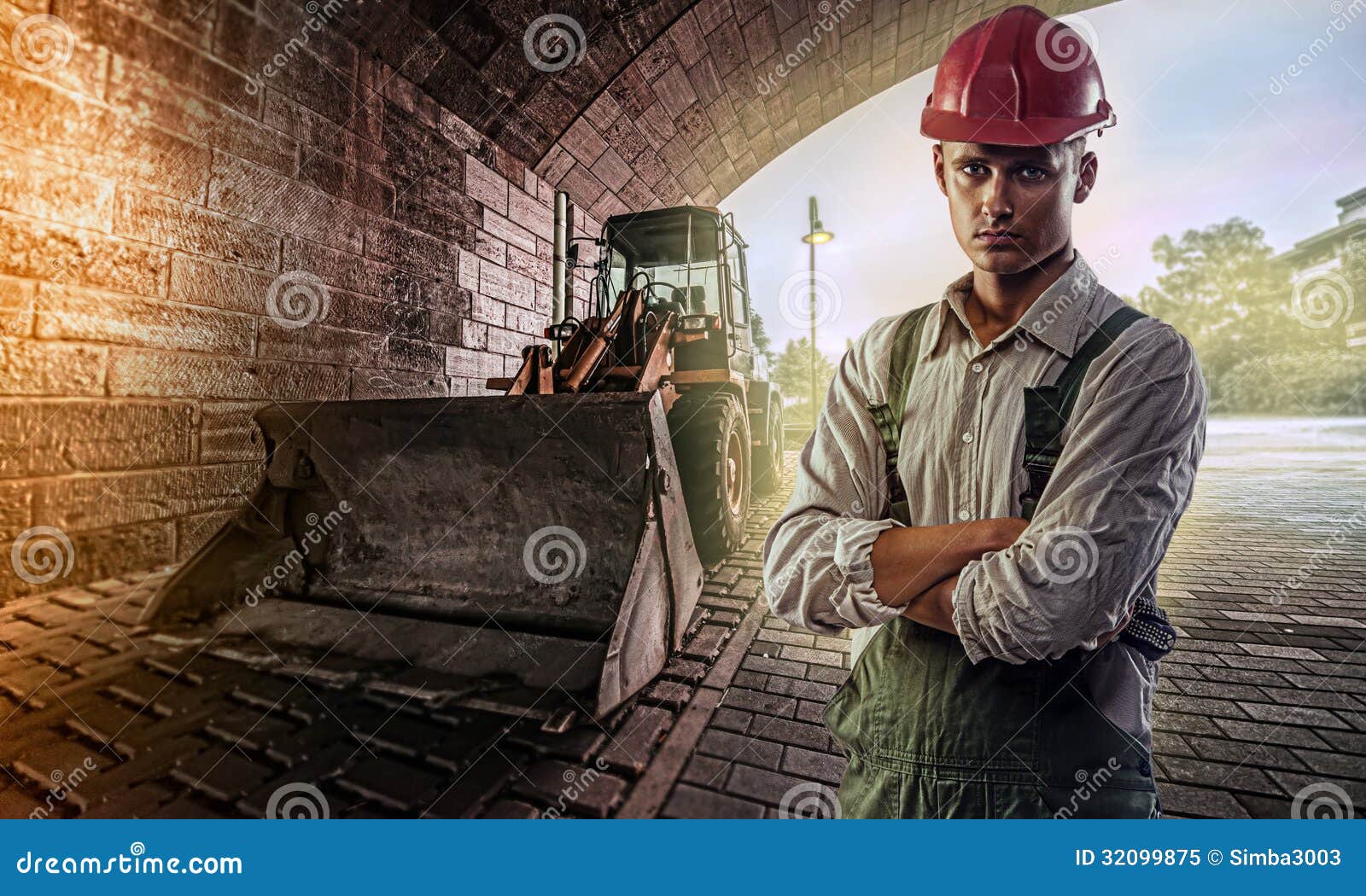 Bulldozer driver stock image. Image of homes, bulldozer - 32099875