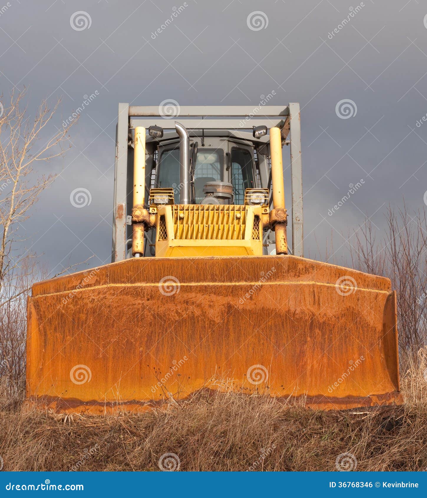 Bulldozer stock photo. Image of equipment, cloudy, grader - 36768346