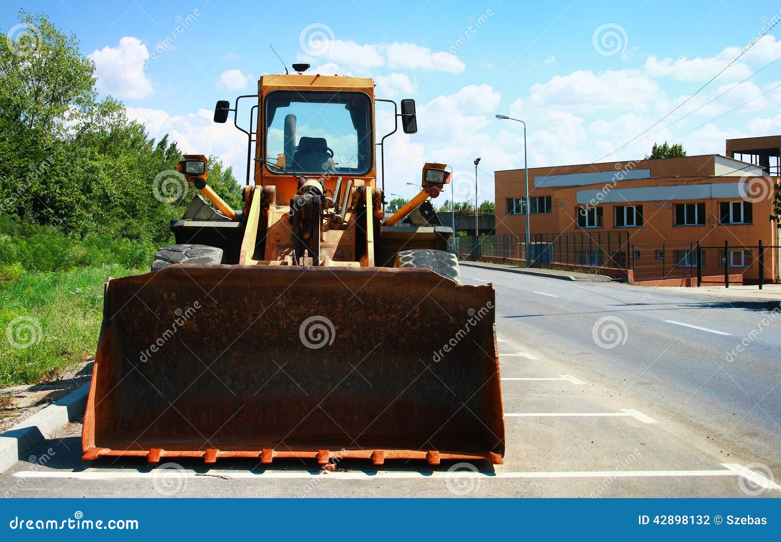 Bulldozer stock photo. Image of city, rusty, view, excavator - 42898132