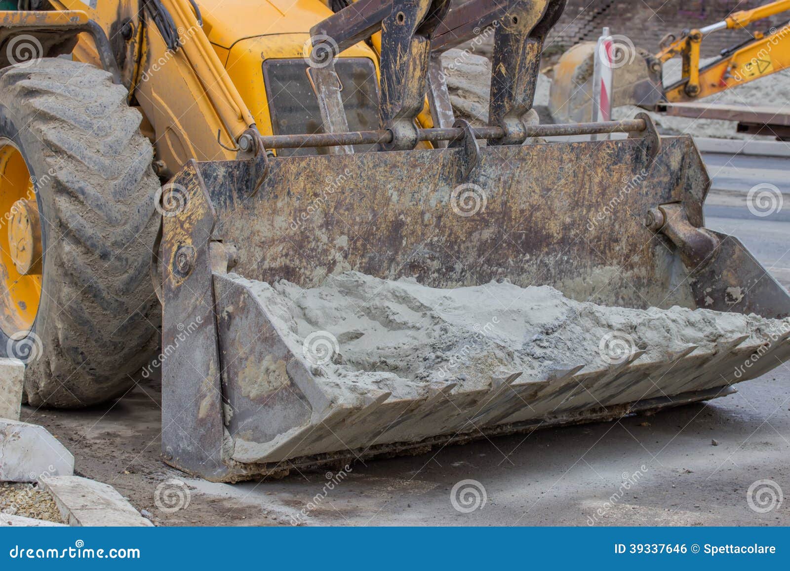 Bulldozer with Full of Sand in a Front Loader 2 Stock Photo - Image of ...