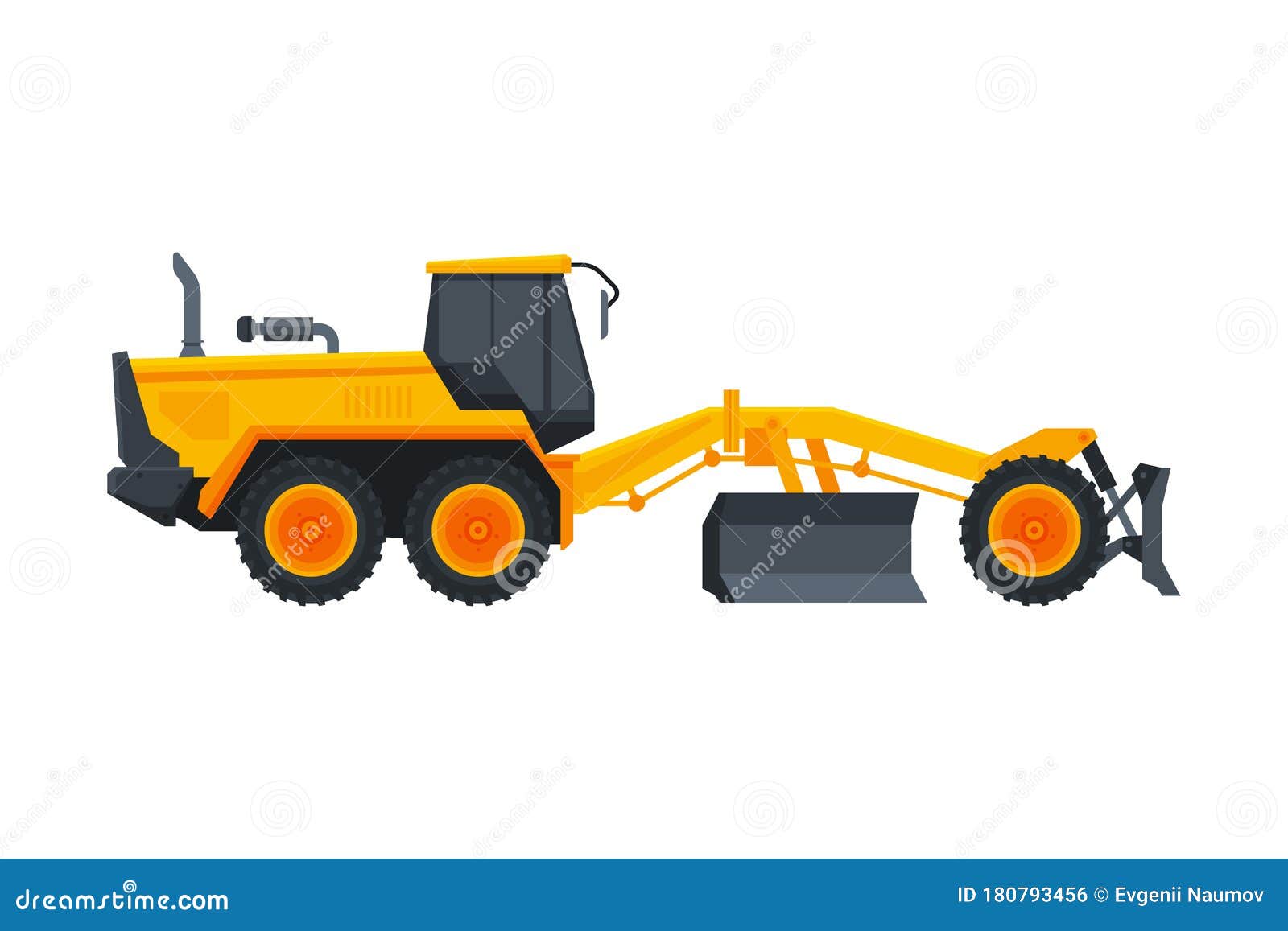 Grader Construction Equipment Cartoon Vector | CartoonDealer.com #110309775