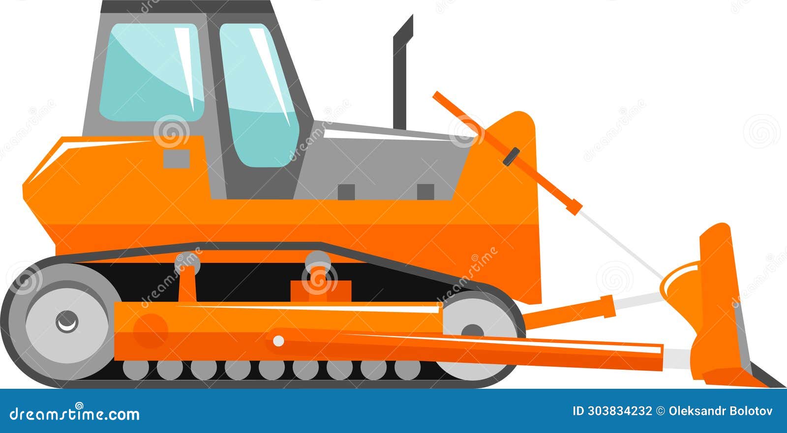 Bulldozer Icon: Stenciled Design On White Background Stock Image ...
