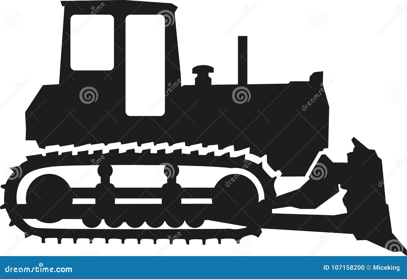 Bulldozer icon vector stock vector. Illustration of bulldozer - 107158200