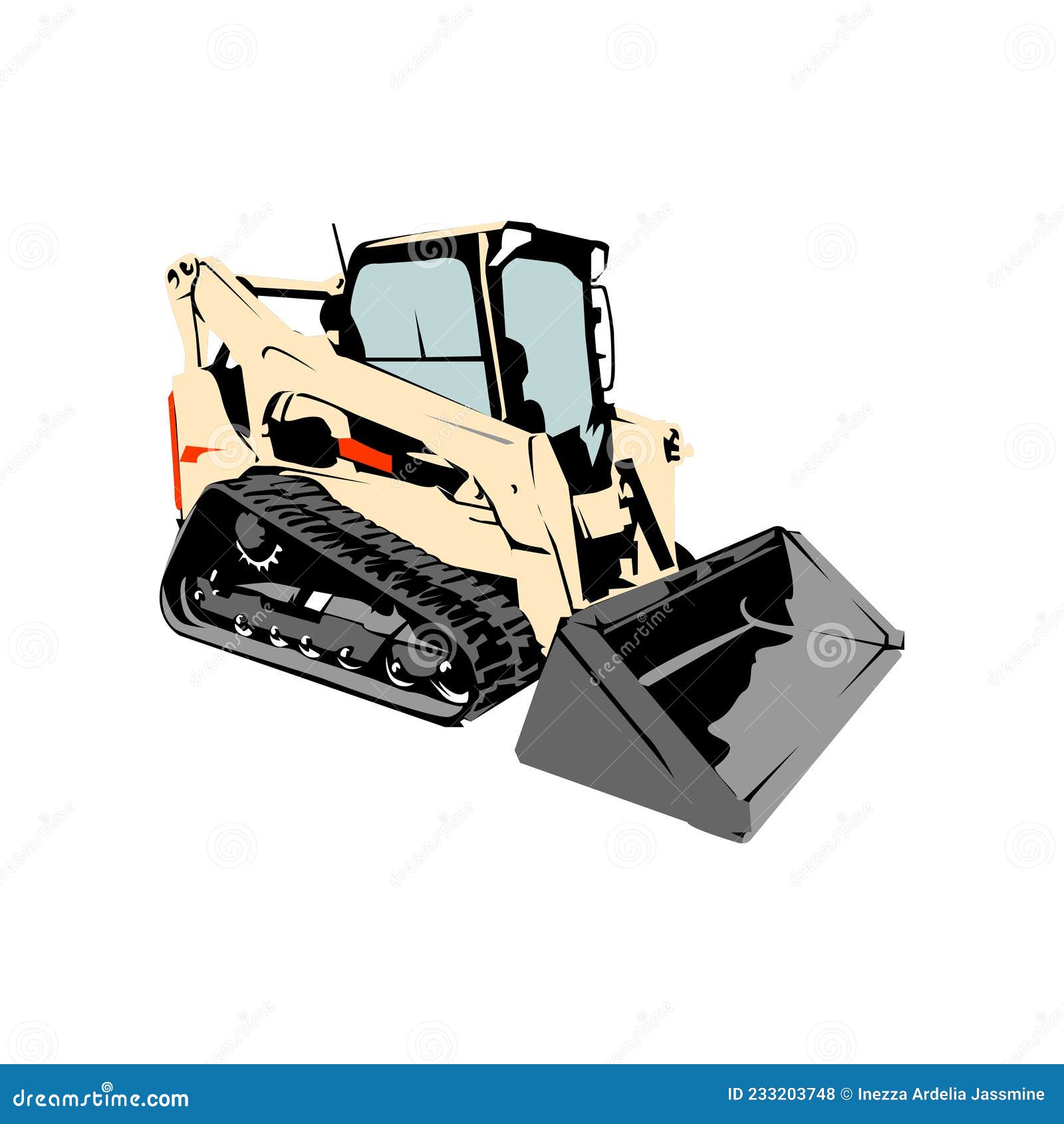 Illustration Vector Graphic of Logo Type Bulldozer Stock Vector ...