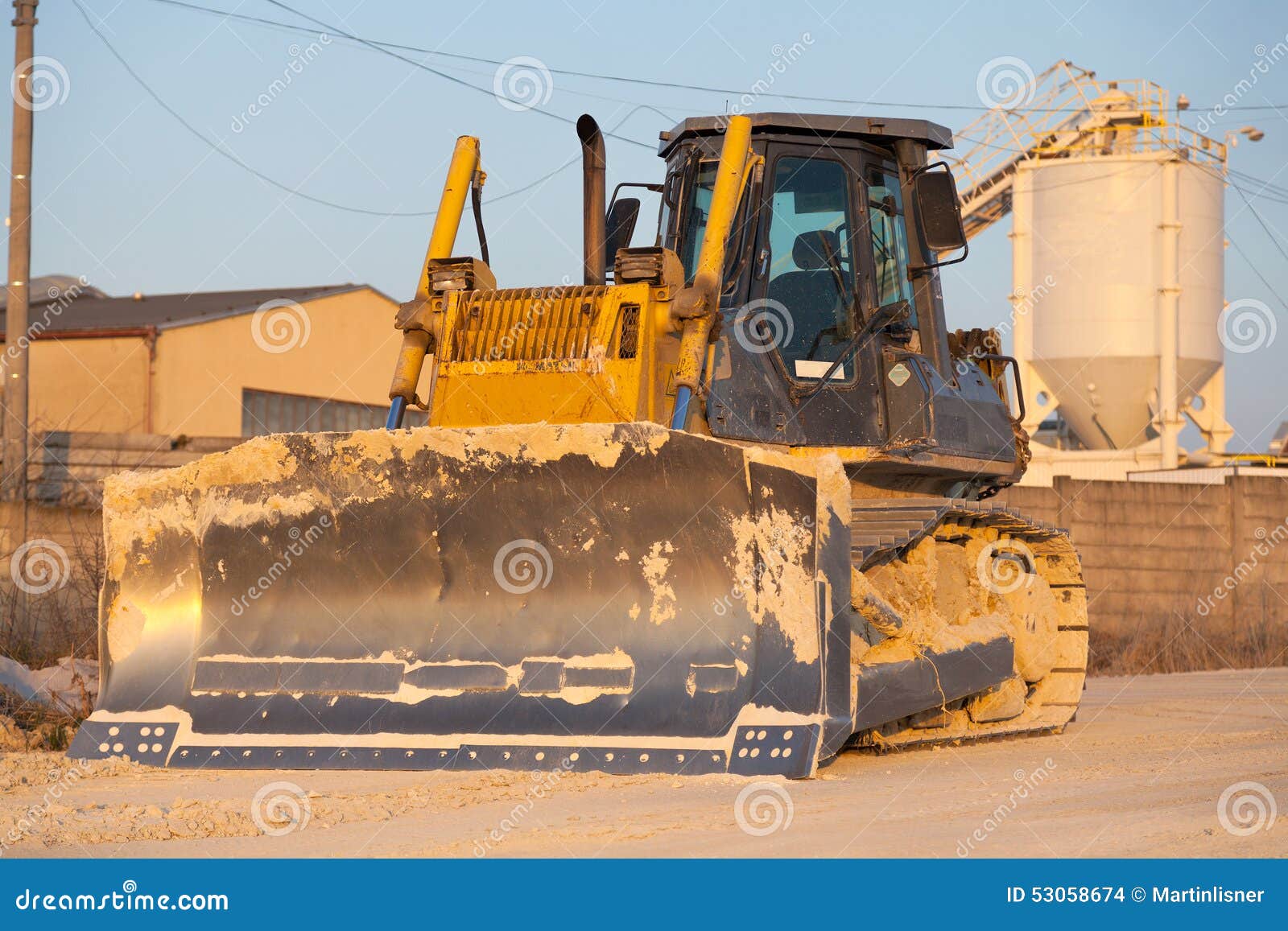 Bulldozer stock photo. Image of erosion, excavation, chain - 53058674