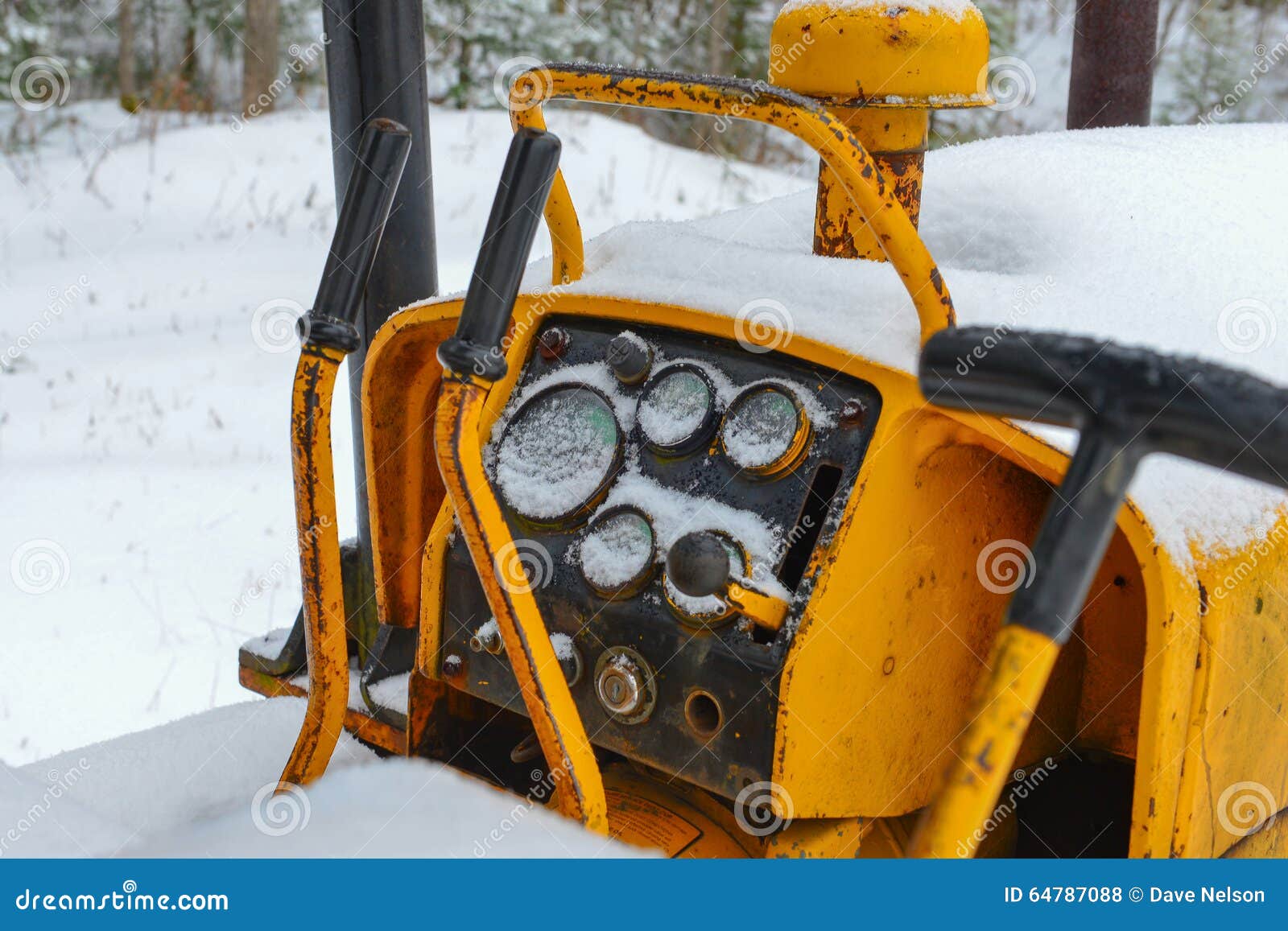 Bulldozer instrument panel stock photo. Image of weather - 64787088