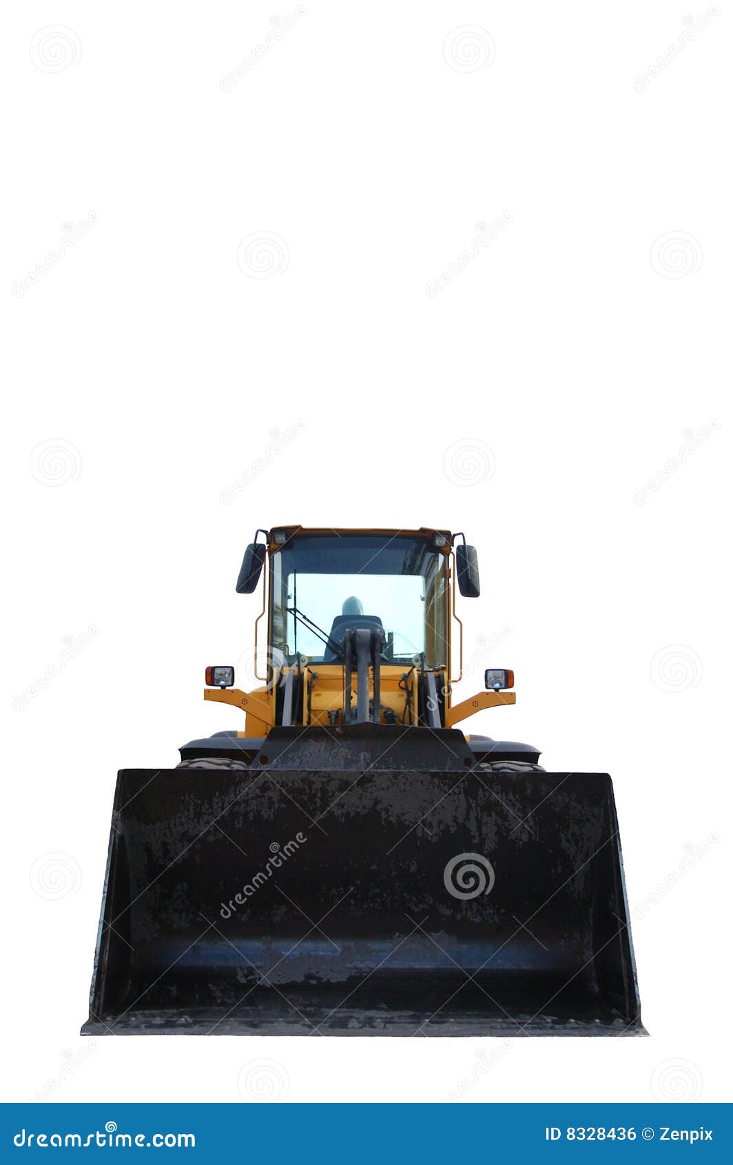 Bulldozer Isolated on White Stock Photo - Image of scraper, power: 8328436