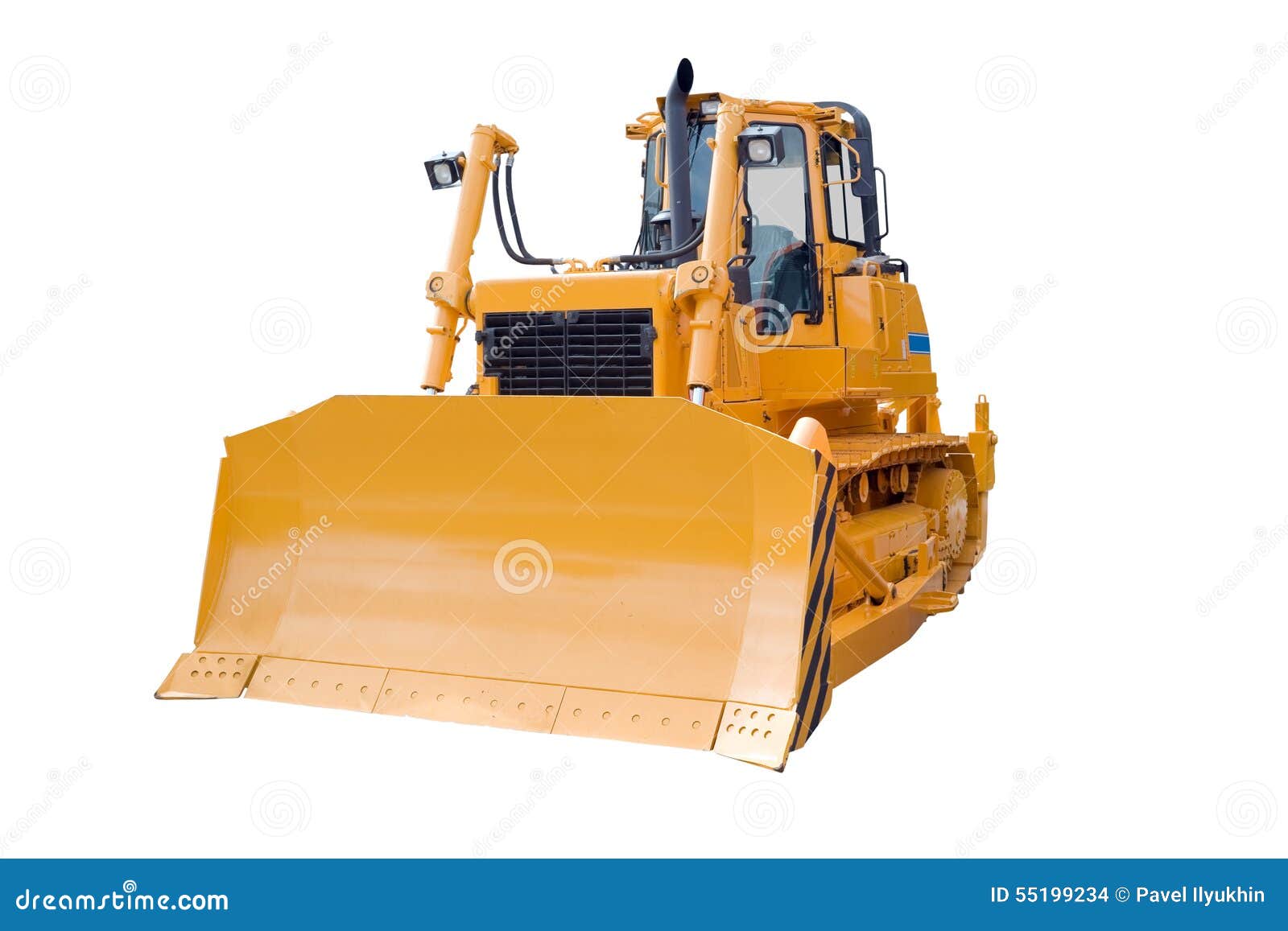 Bulldozer, Isolated on White Stock Photo - Image of business, large ...