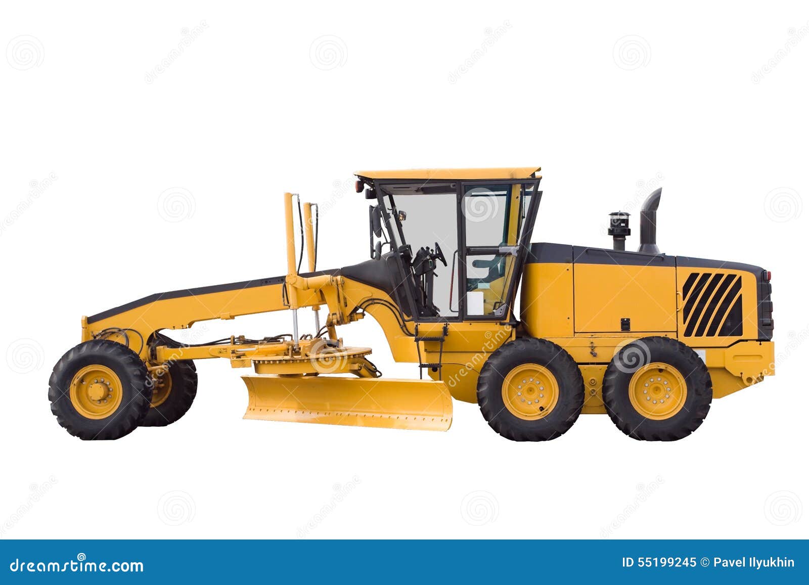 Bulldozer, Isolated on White Stock Image - Image of tractor ...