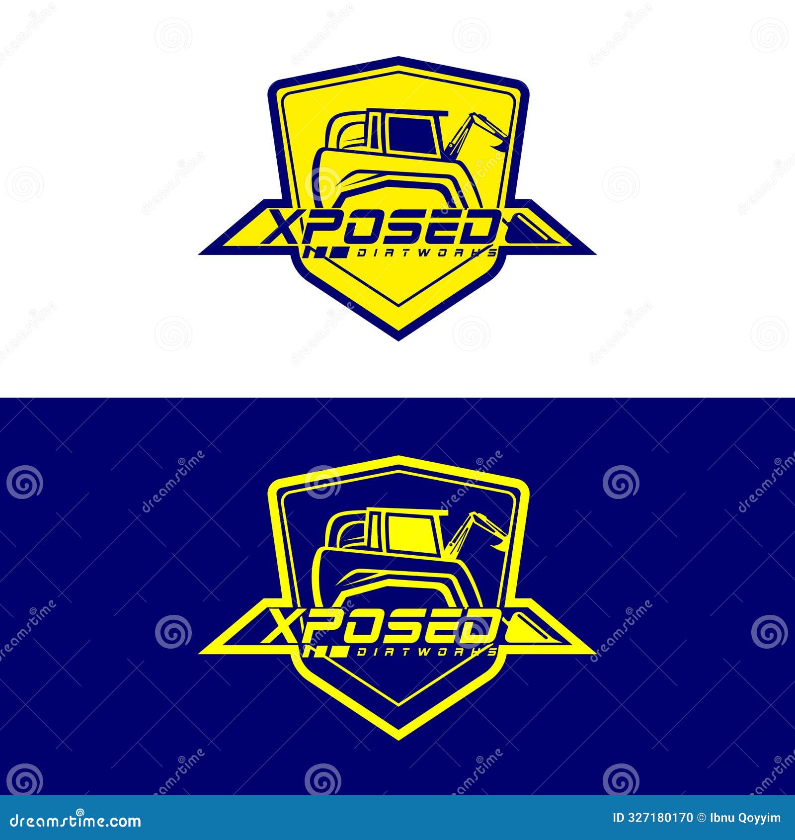 Bulldozer Logo Design Vector Stock Illustration - Illustration of ...