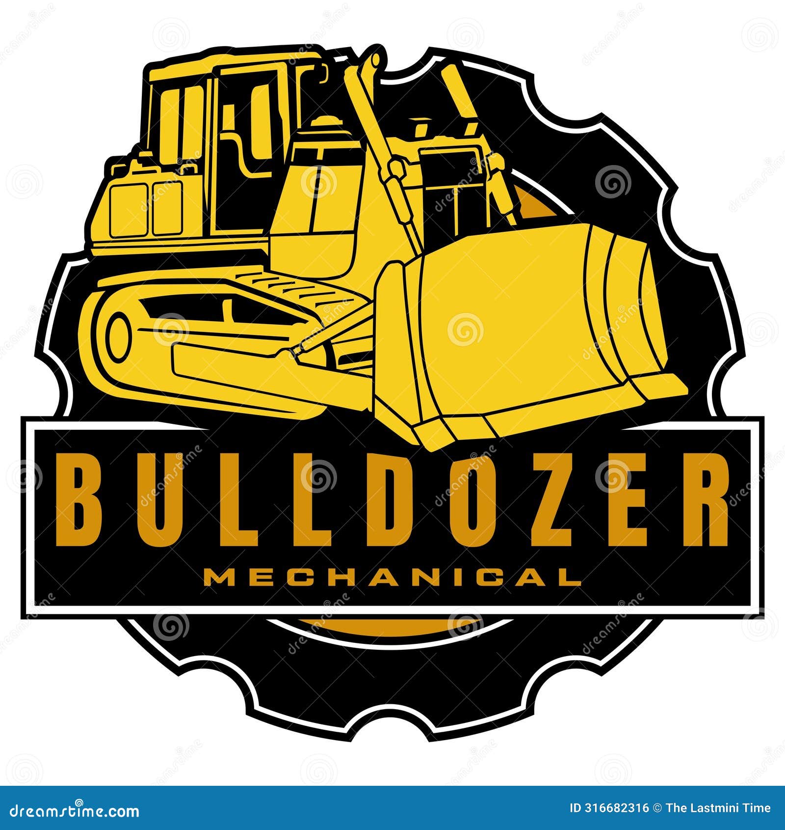 Bulldozer Logo Template Vector. Heavy Equipment Logo Vector For ...