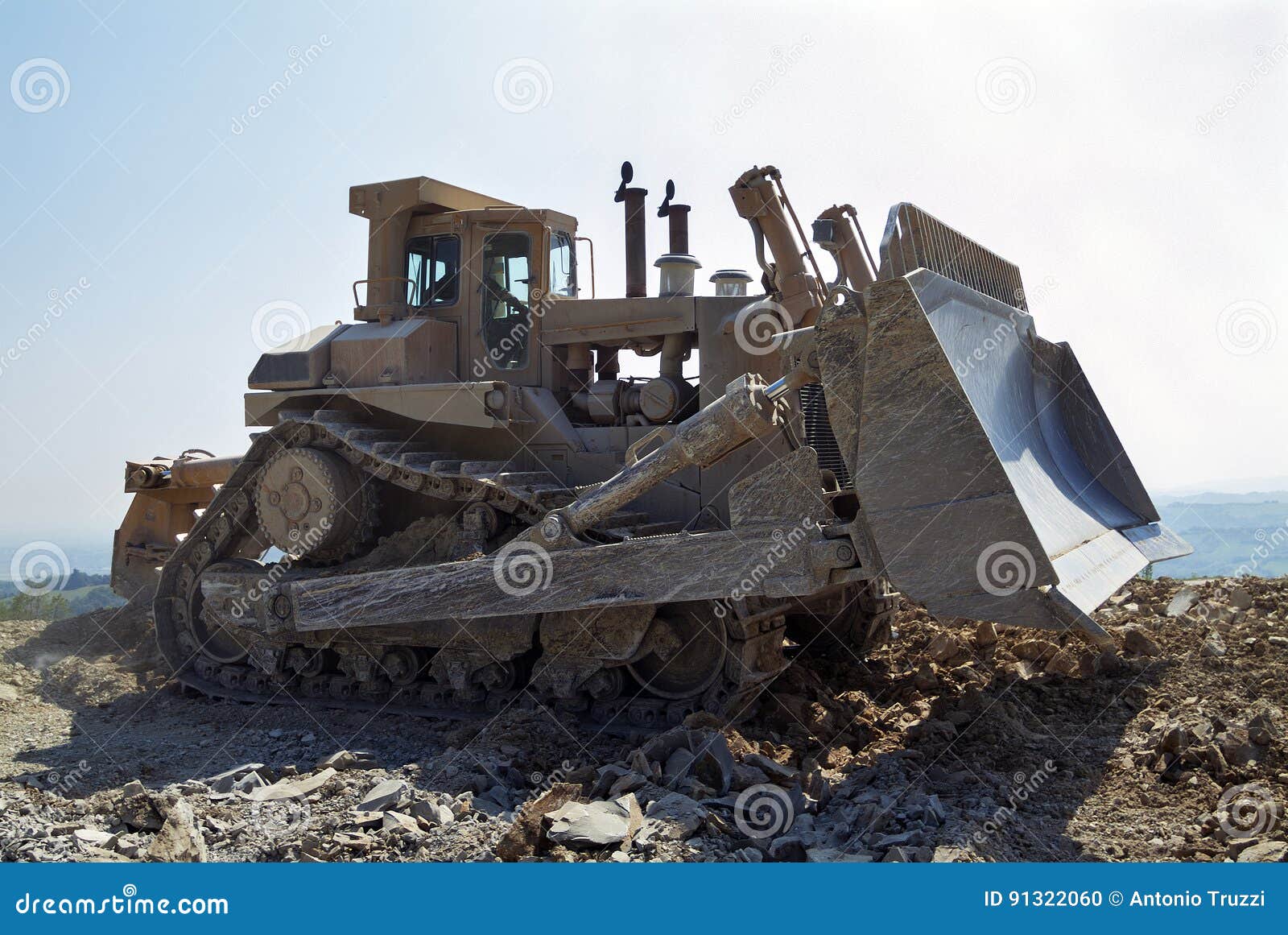Bulldozer Machine Earthmoving Vehicle Stock Photo - Image of vehicle ...