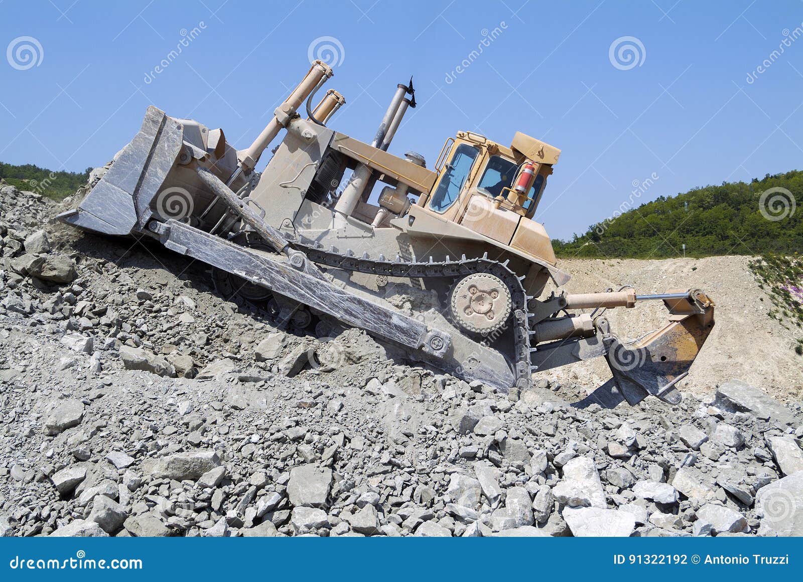 Bulldozer Machine Earthmoving Vehicle Stock Photo - Image of digger ...