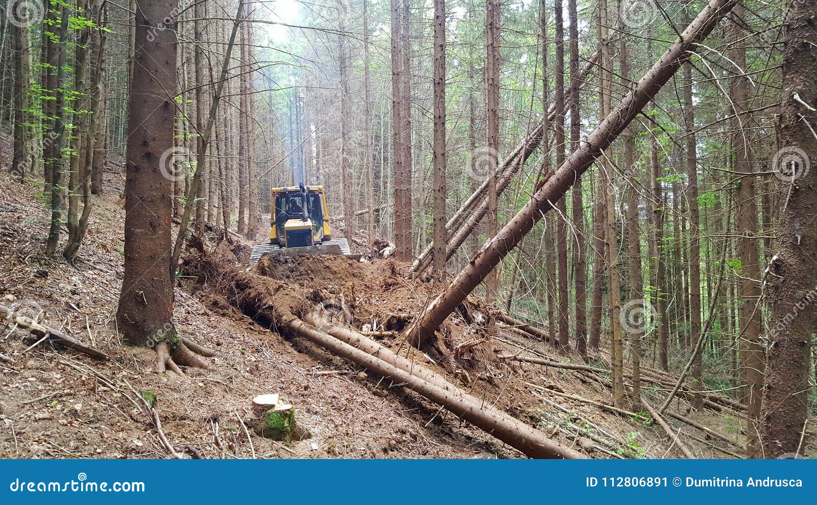 The bulldozer makes way stock image. Image of bulldozer - 112806891