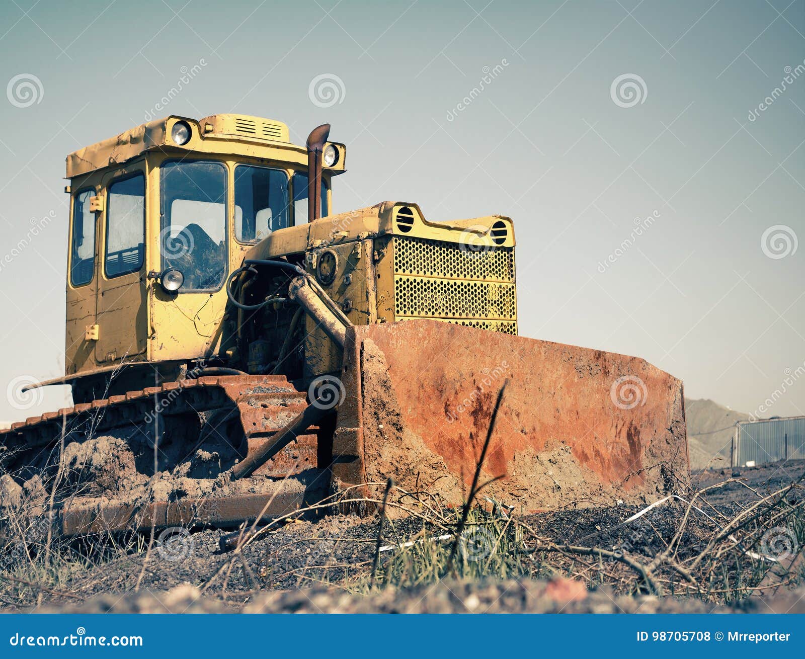 Bulldozer stock photo. Image of genre, miry, dozer, heavy - 98705708