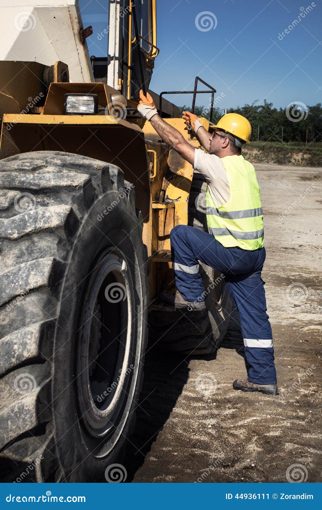Bulldozer operator stock image. Image of professional - 44936111