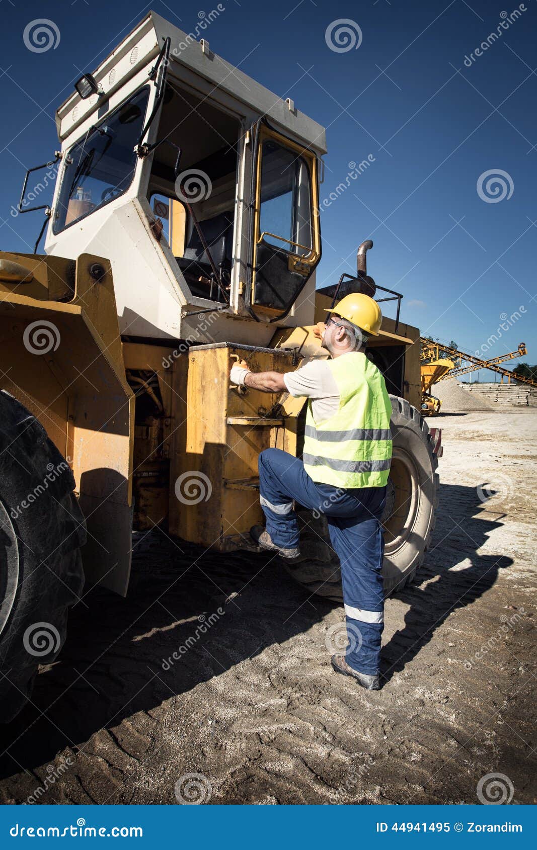 Bulldozer operator stock image. Image of material, bulldozer - 44941495