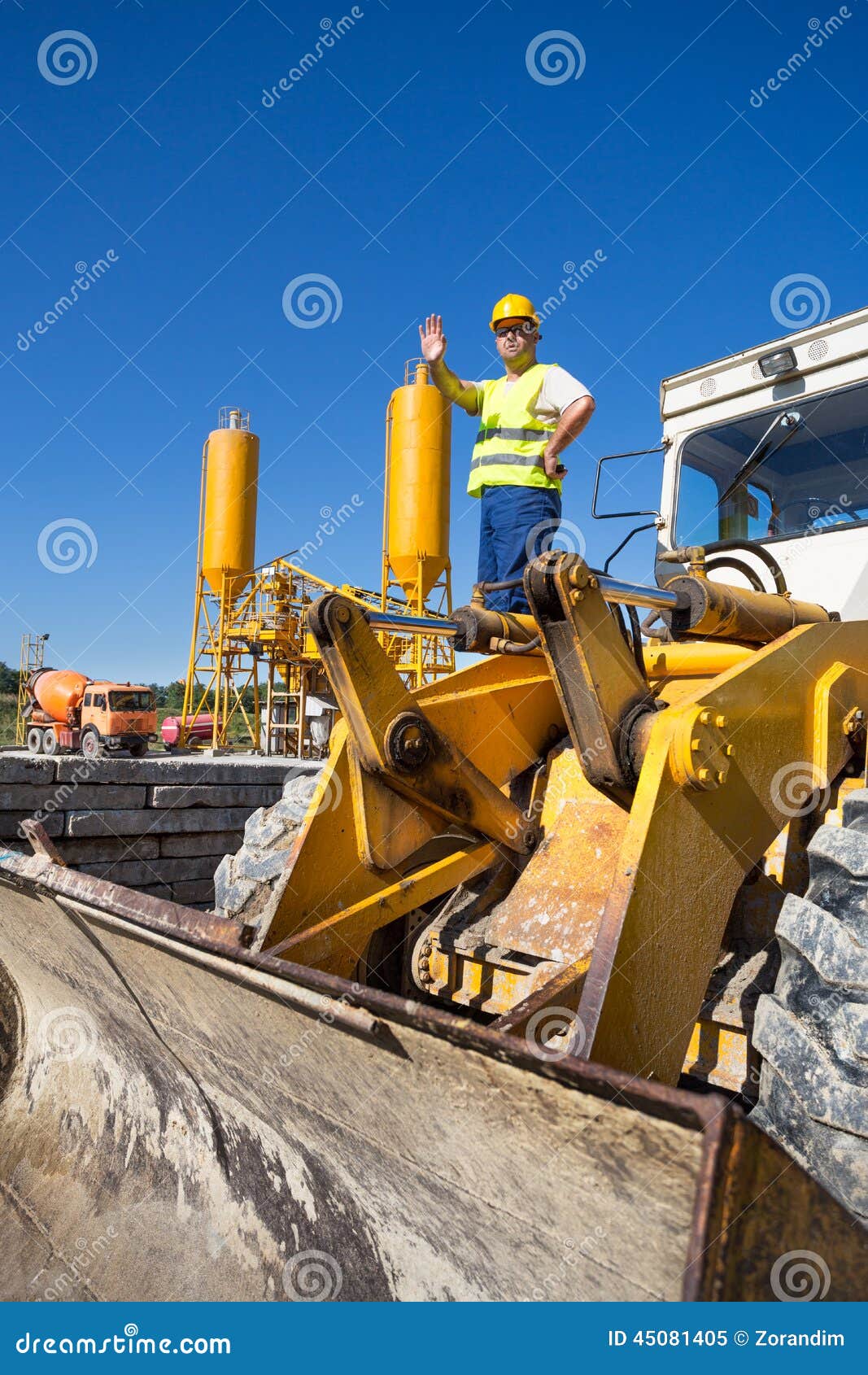 Bulldozer operator stock image. Image of excavation, transport - 45081405