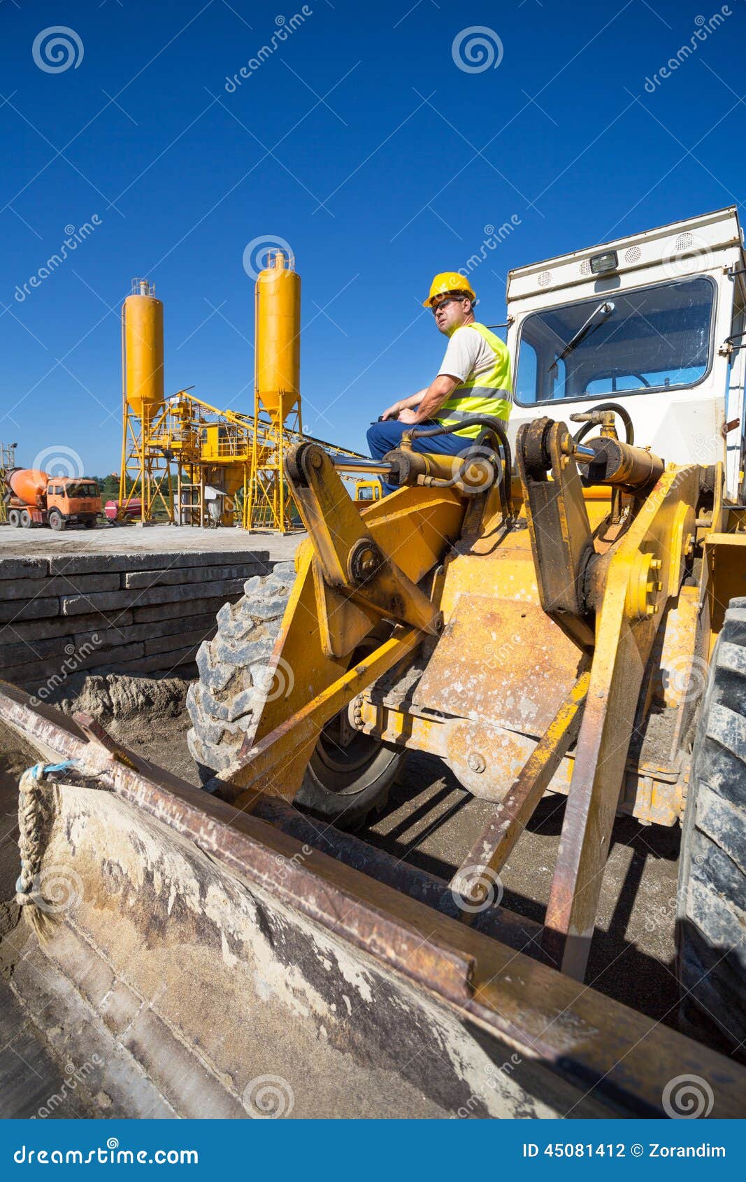 Bulldozer operator stock photo. Image of equipment, foreman - 45081412