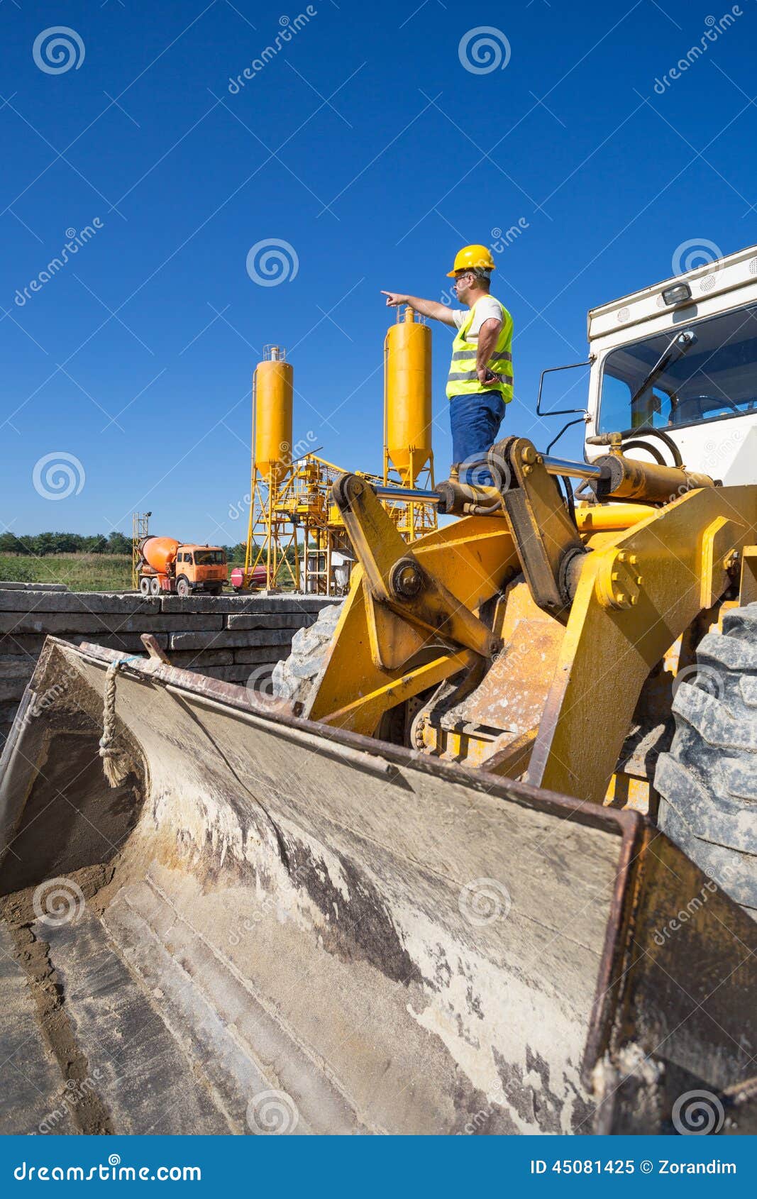Bulldozer operator stock image. Image of transport, work - 45081425