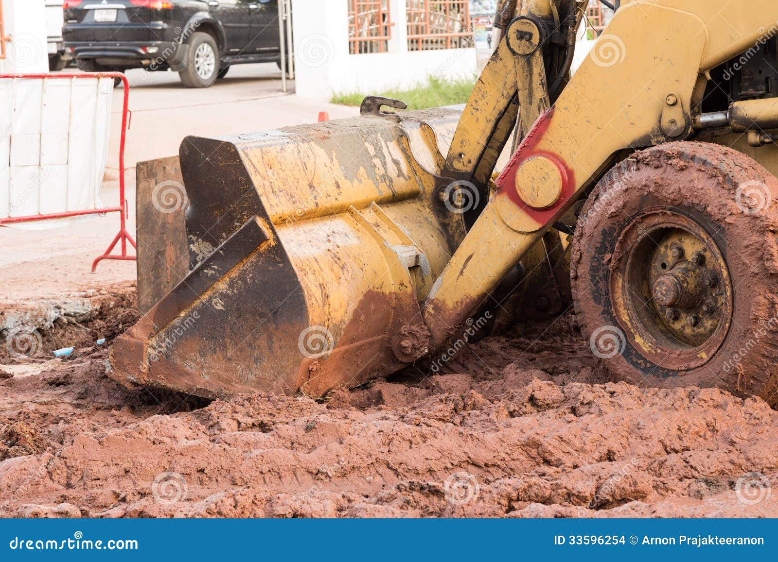 Bulldozer performing stock photo. Image of machine, extreme - 33596254