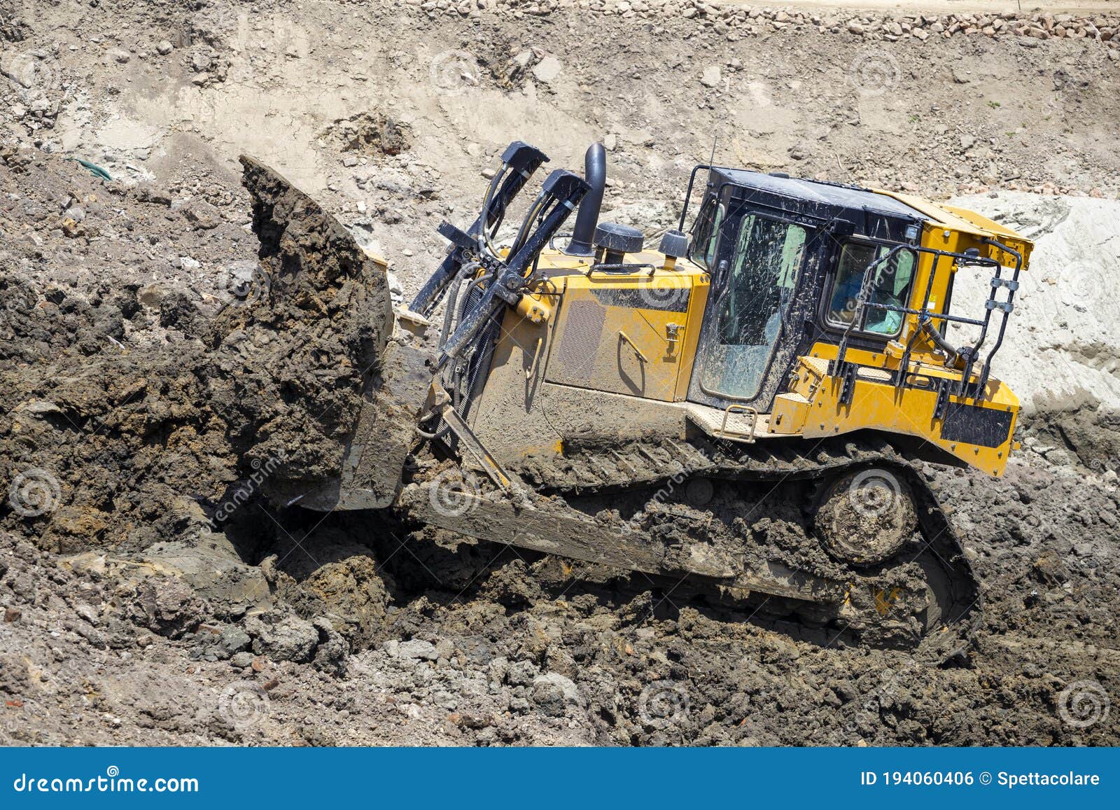 Bulldozer Push Royalty-Free Stock Photo | CartoonDealer.com #255110739