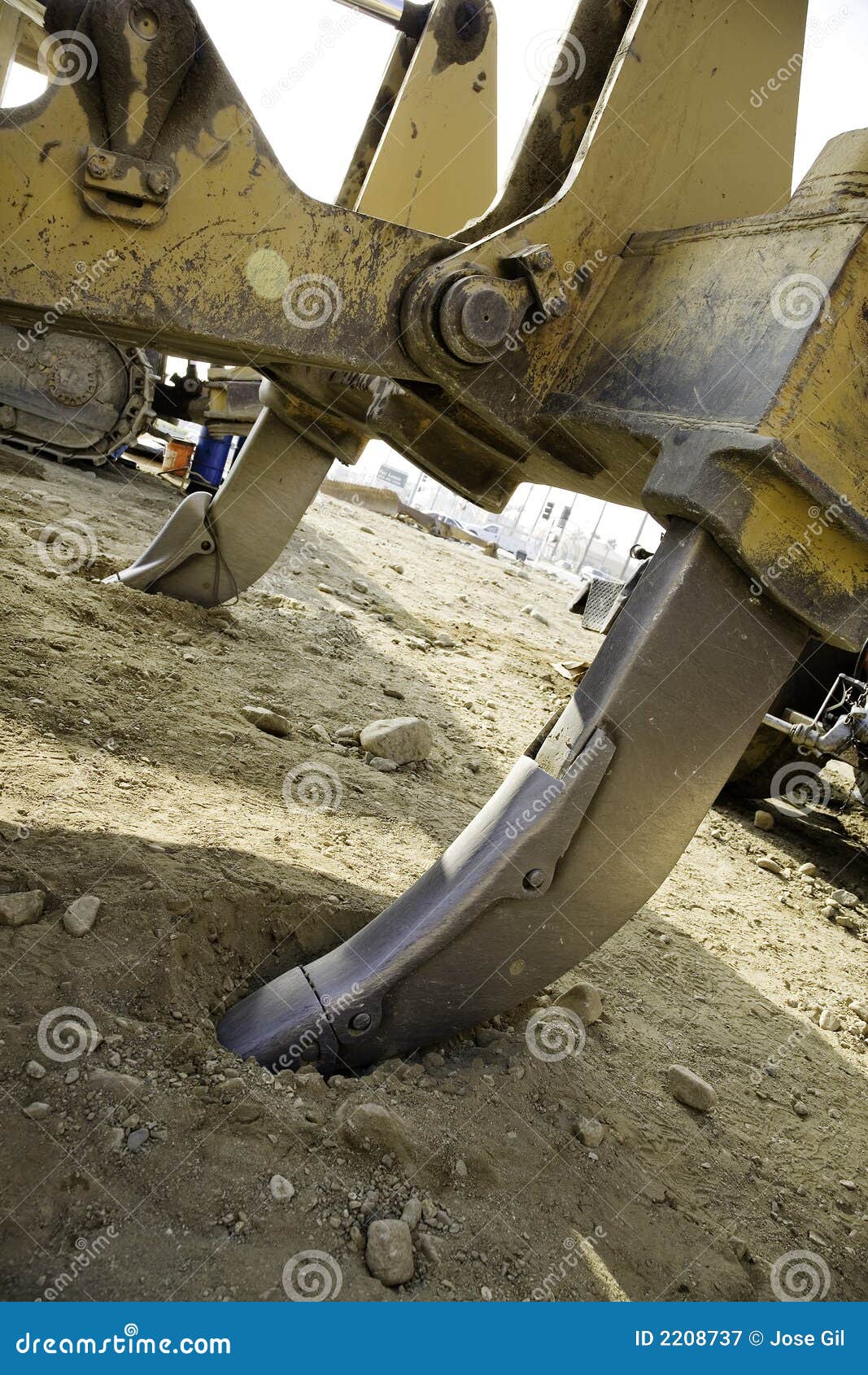 Bulldozer Ripper stock image. Image of crawler, tracks - 2208737