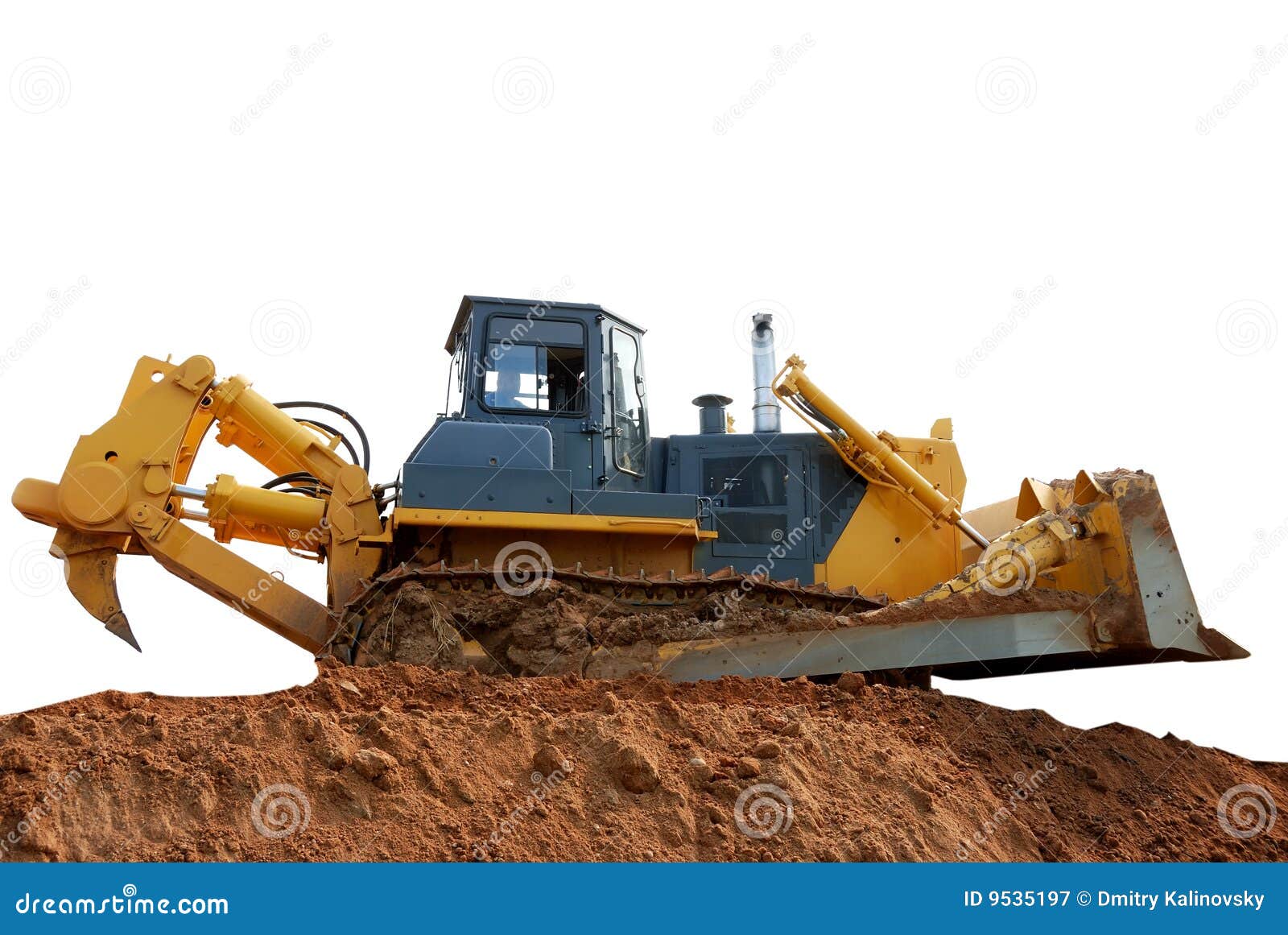 Bulldozer with ripper stock image. Image of action, dirty - 9535197