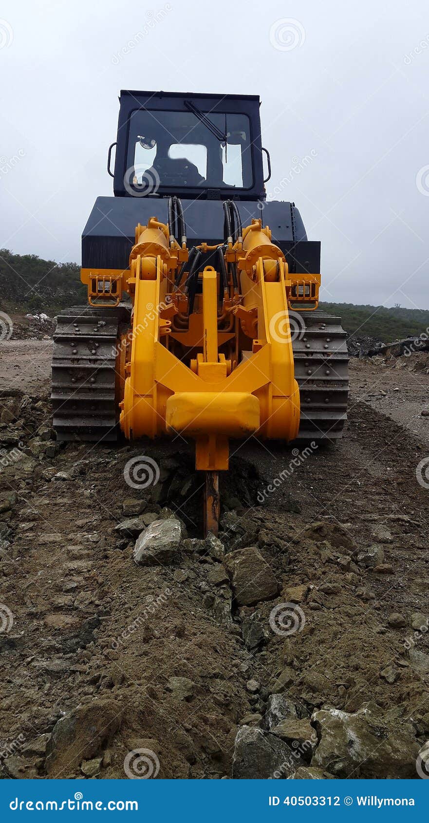 Bulldozer Ripping Rocks at Quarry Stock Photo - Image of minerals ...