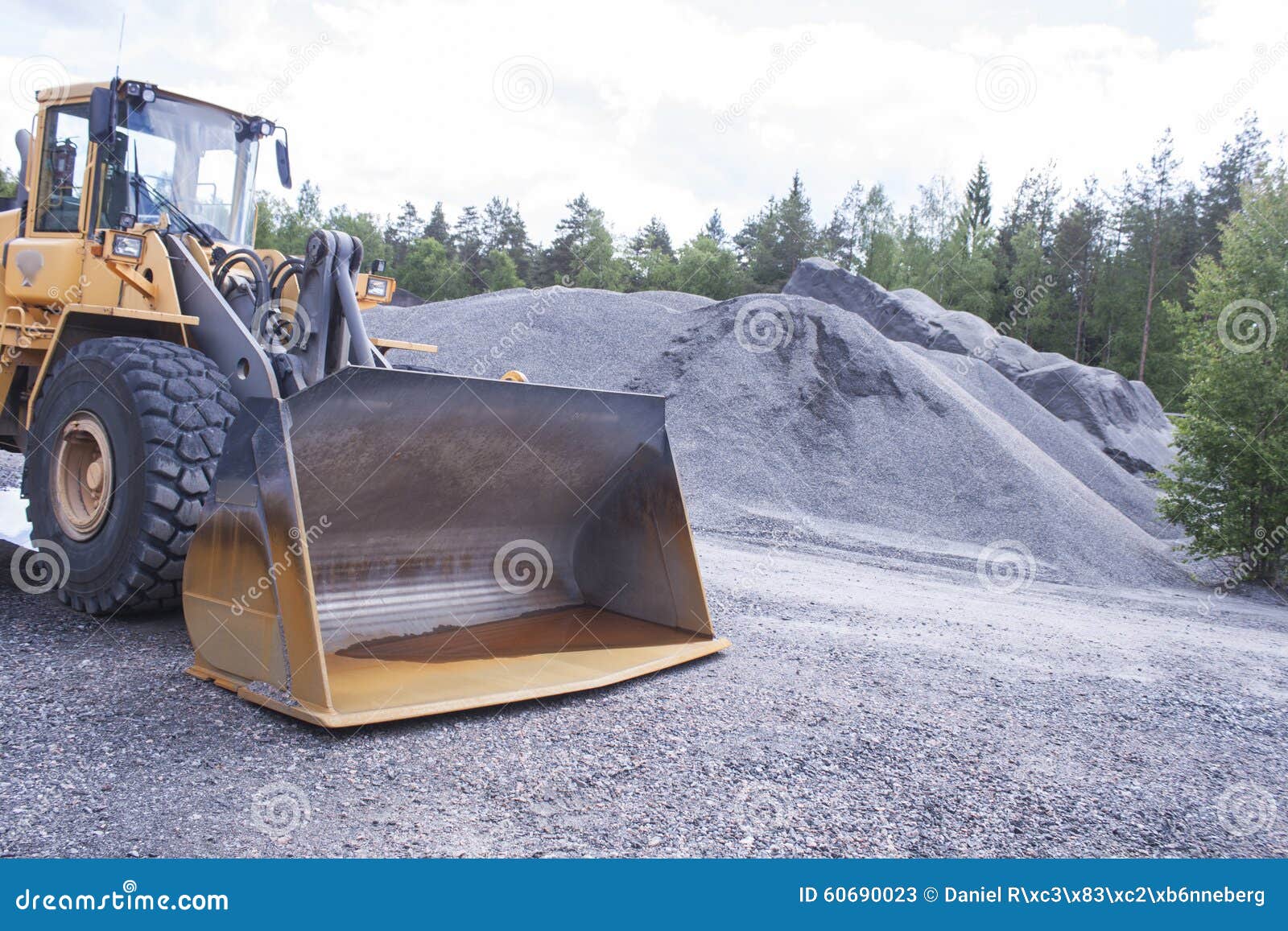 Bulldozer at a sand mine stock image. Image of earth - 60690023