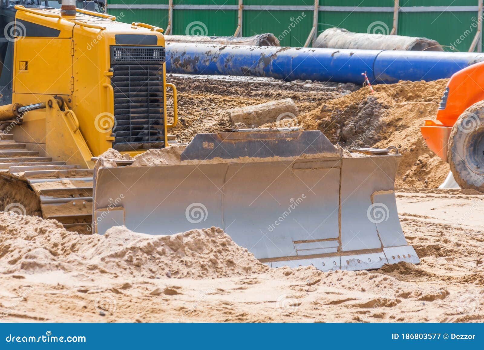 Bulldozer Or Scoop Machine Mechanism Diesel Engine Royalty-Free Stock ...