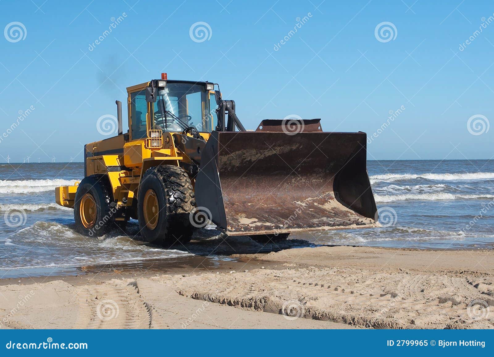 Bulldozer from sea stock image. Image of equipment, earthmover - 2799965