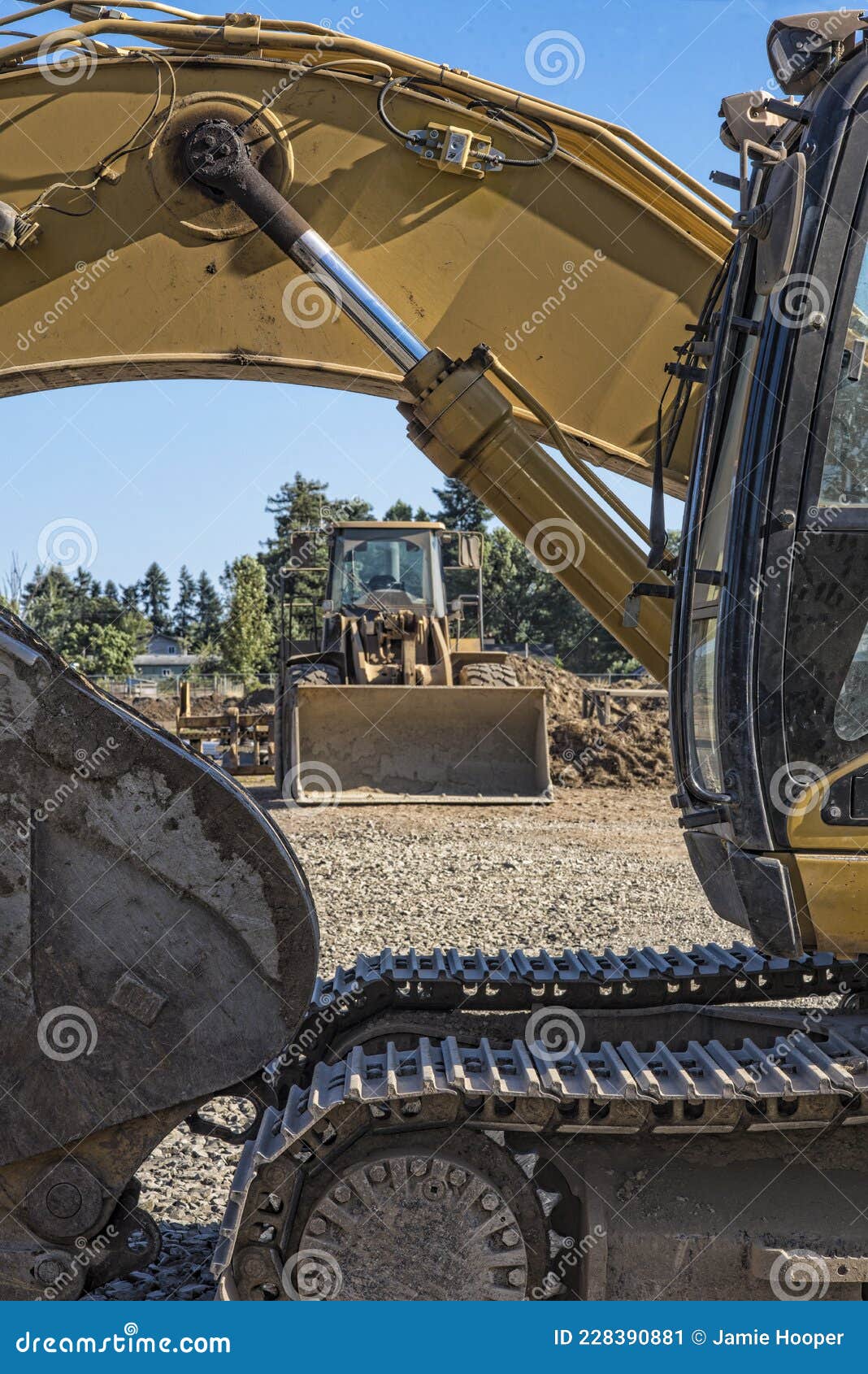 Big Machines stock image. Image of excavation, urban - 228390881