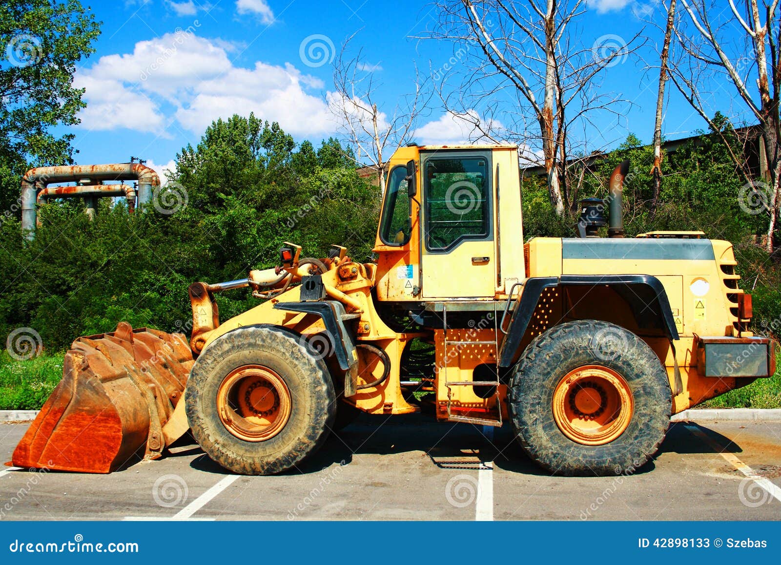 Bulldozer stock image. Image of bulldozer, tractor, view - 42898133