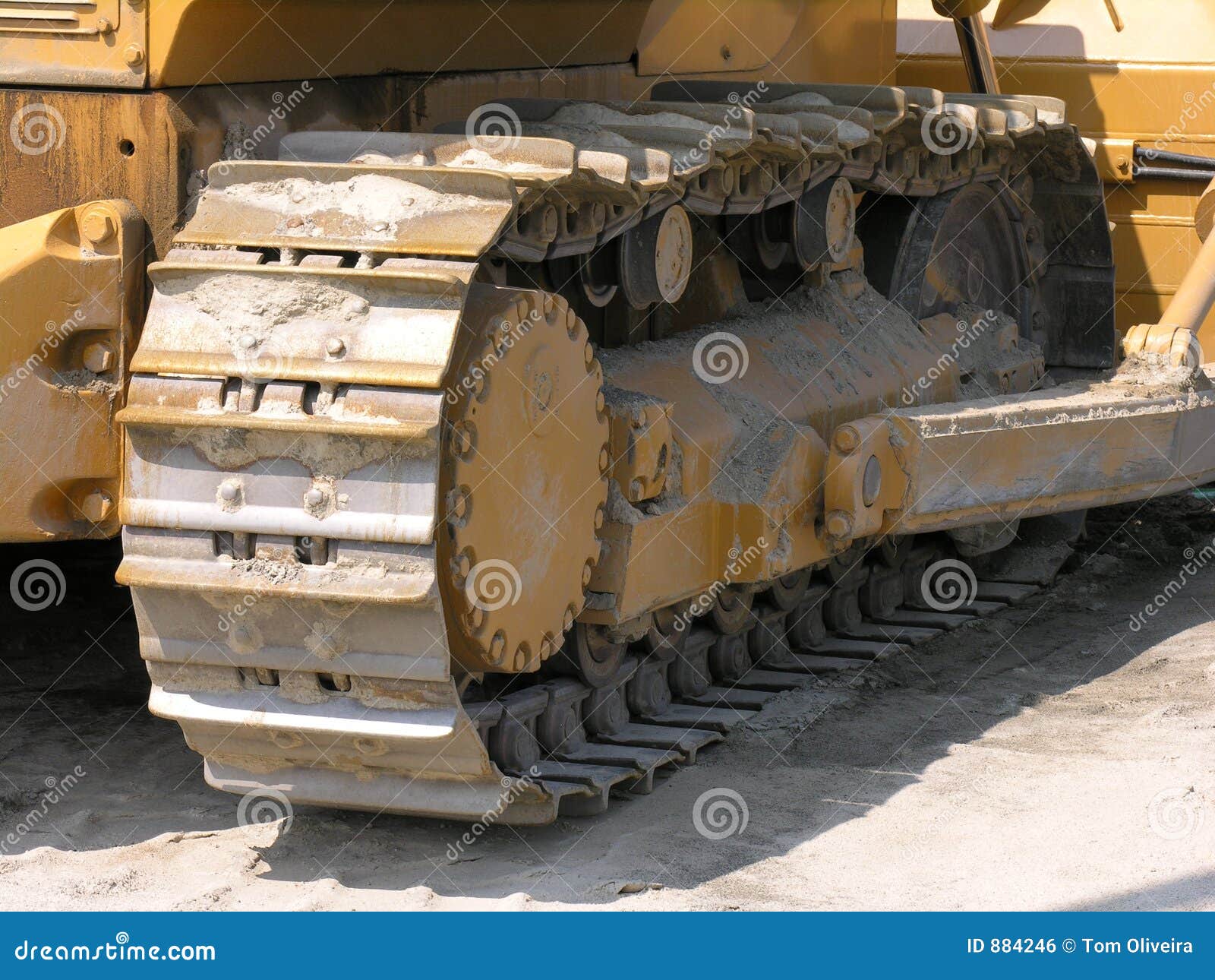 Bulldozer track. stock photo. Image of industrial, track - 884246