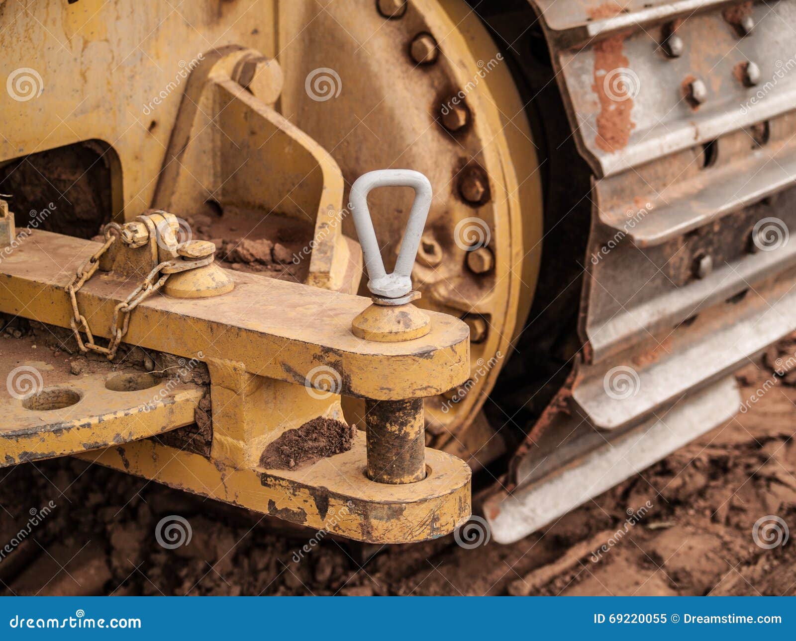 Bulldozer Track and Tow Hitch Stock Image - Image of pads, hitch: 69220055