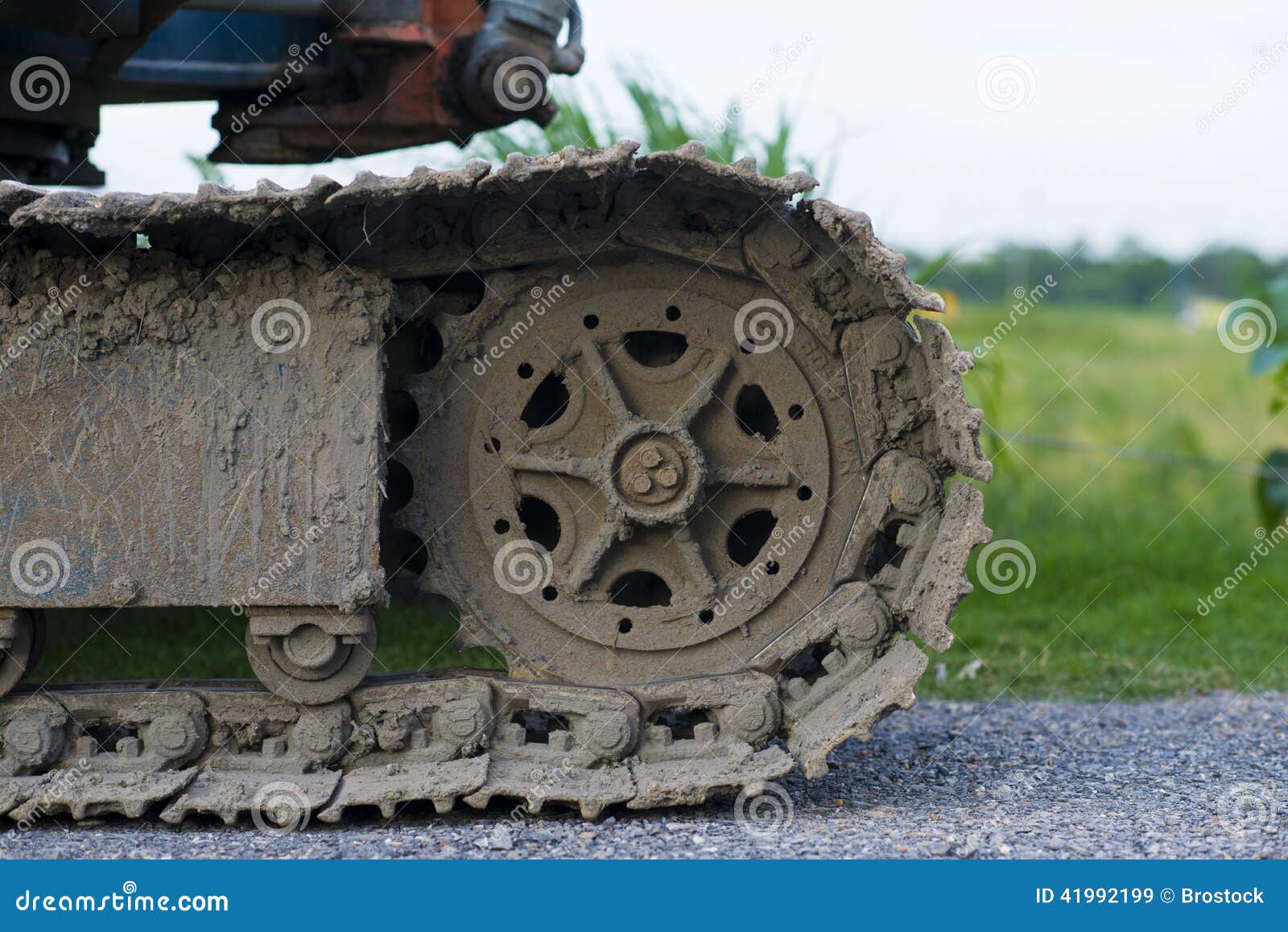 Bulldozer tracks stock image. Image of working, contractor - 41992199
