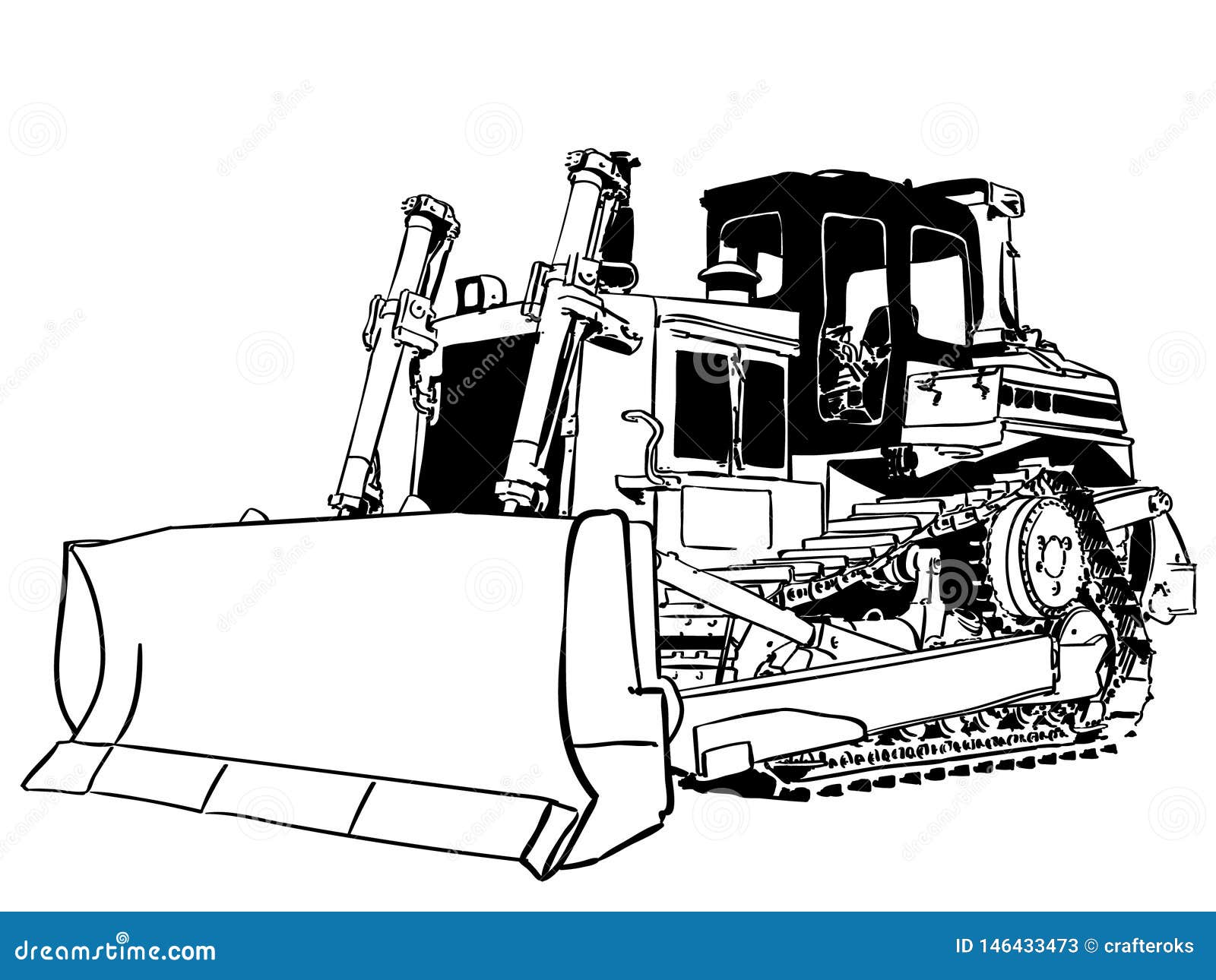 Bulldozer Vector