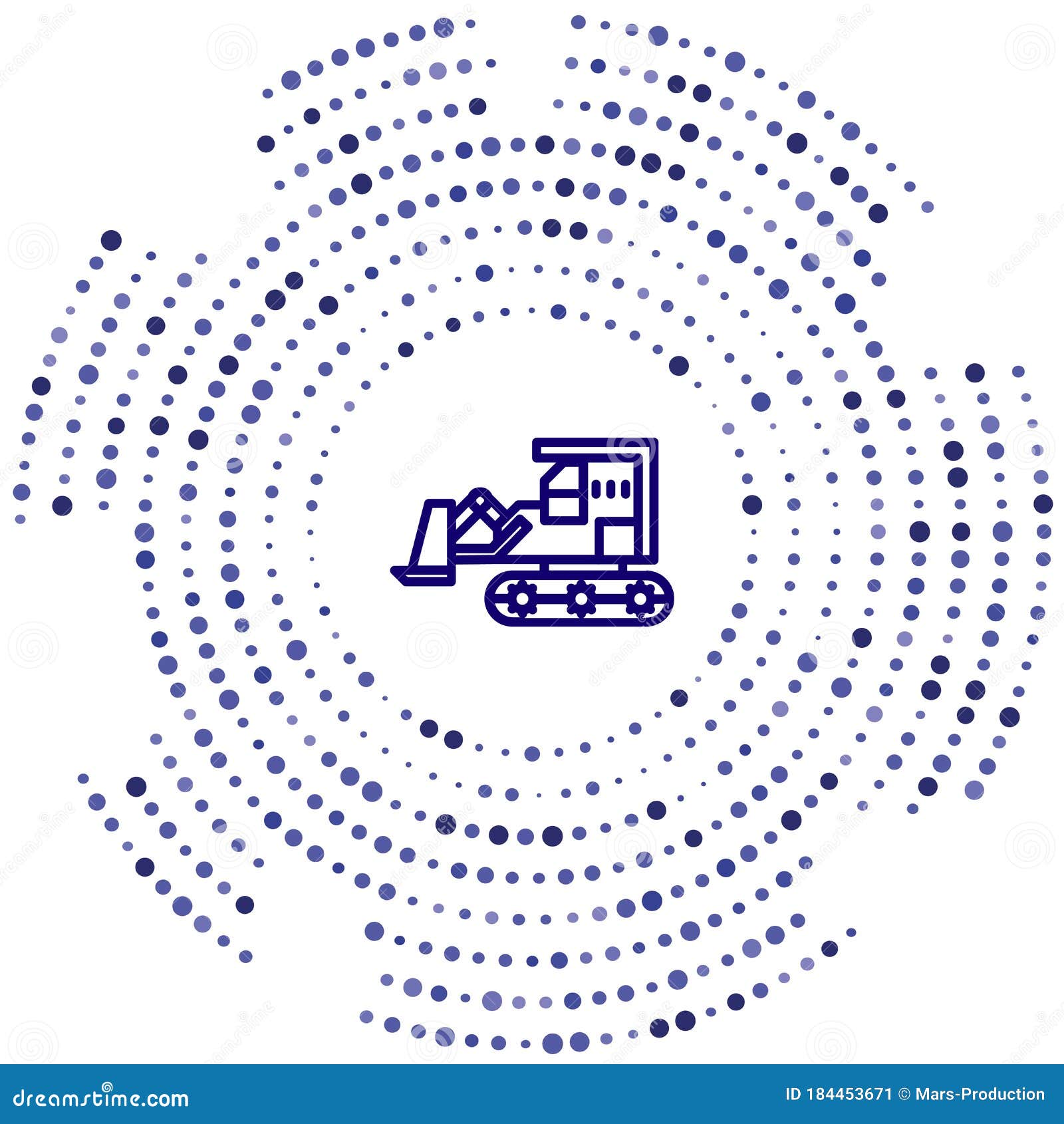 Bulldozer Vector Icon. Bulldozer Editable Stroke. Bulldozer Linear ...