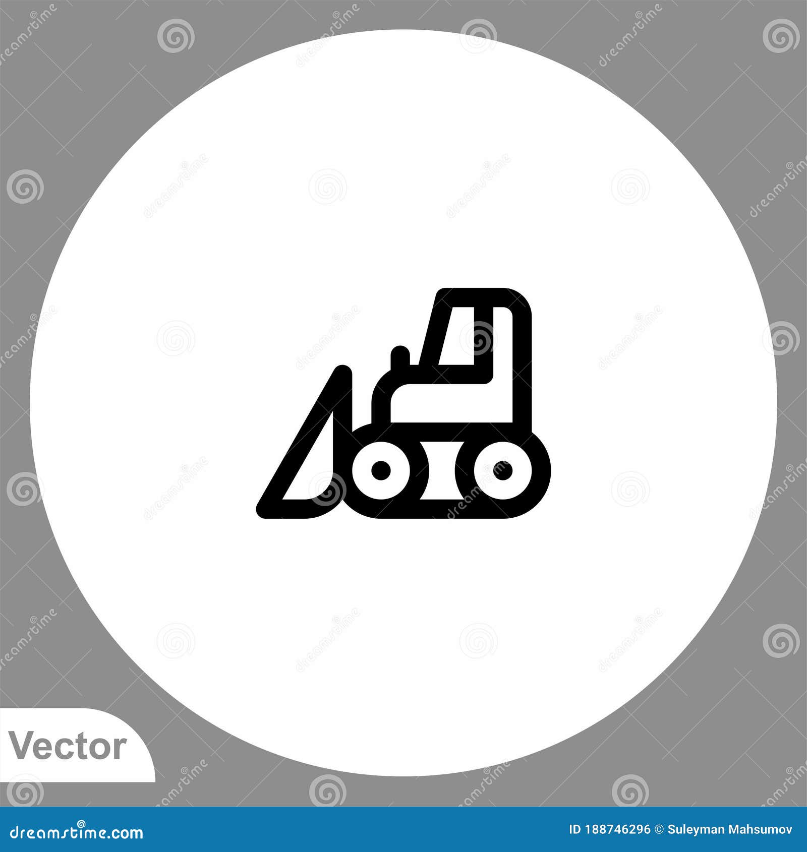 Bulldozer Symbol Sign,Vector Illustration, Isolate On White Background ...