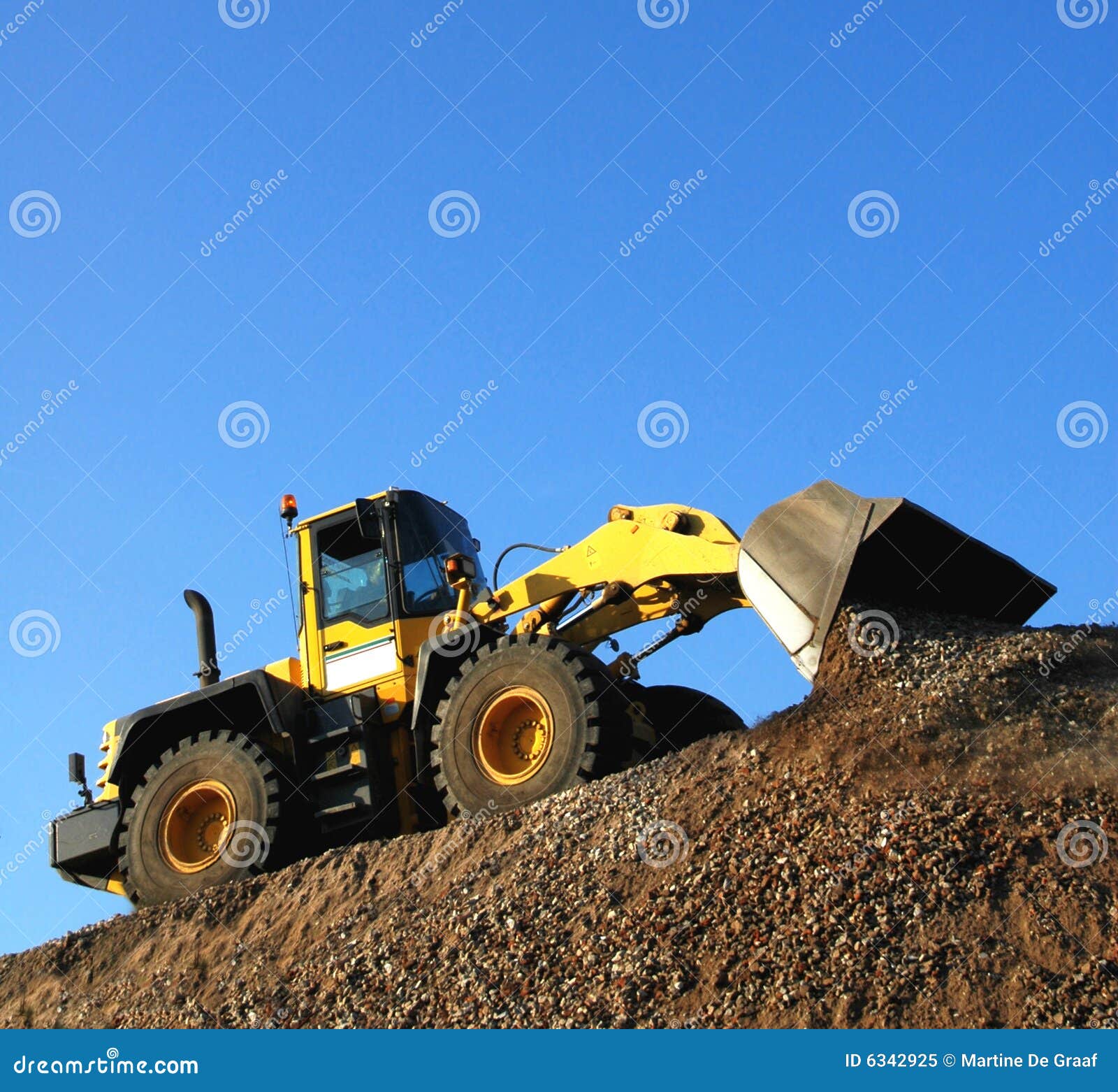 Bulldozer at Work stock image. Image of high, bulldozer - 6342925