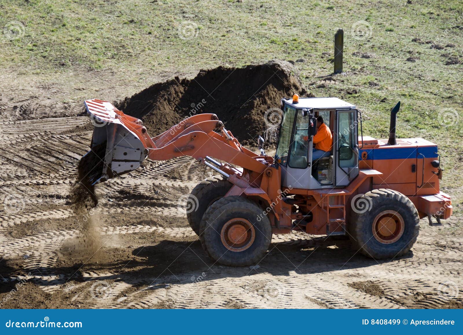 Bulldozer at work stock image. Image of equipment, build - 8408499