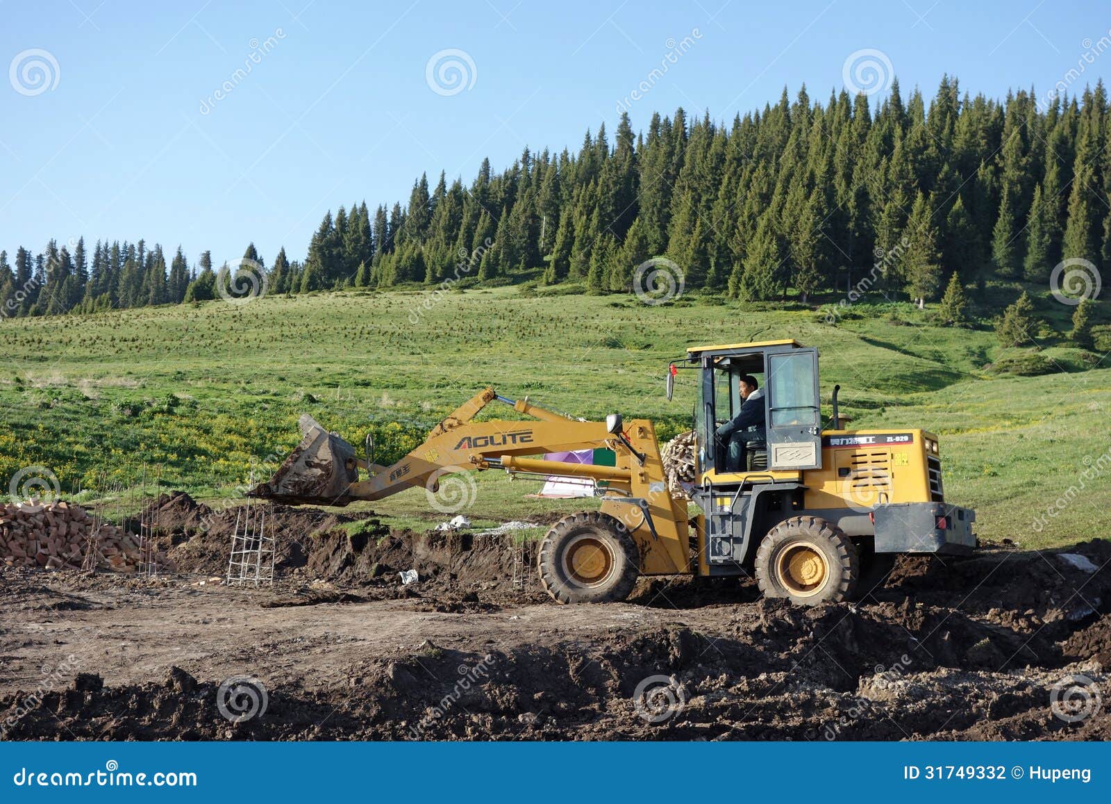 Bulldozer editorial photography. Image of heap, color - 31749332