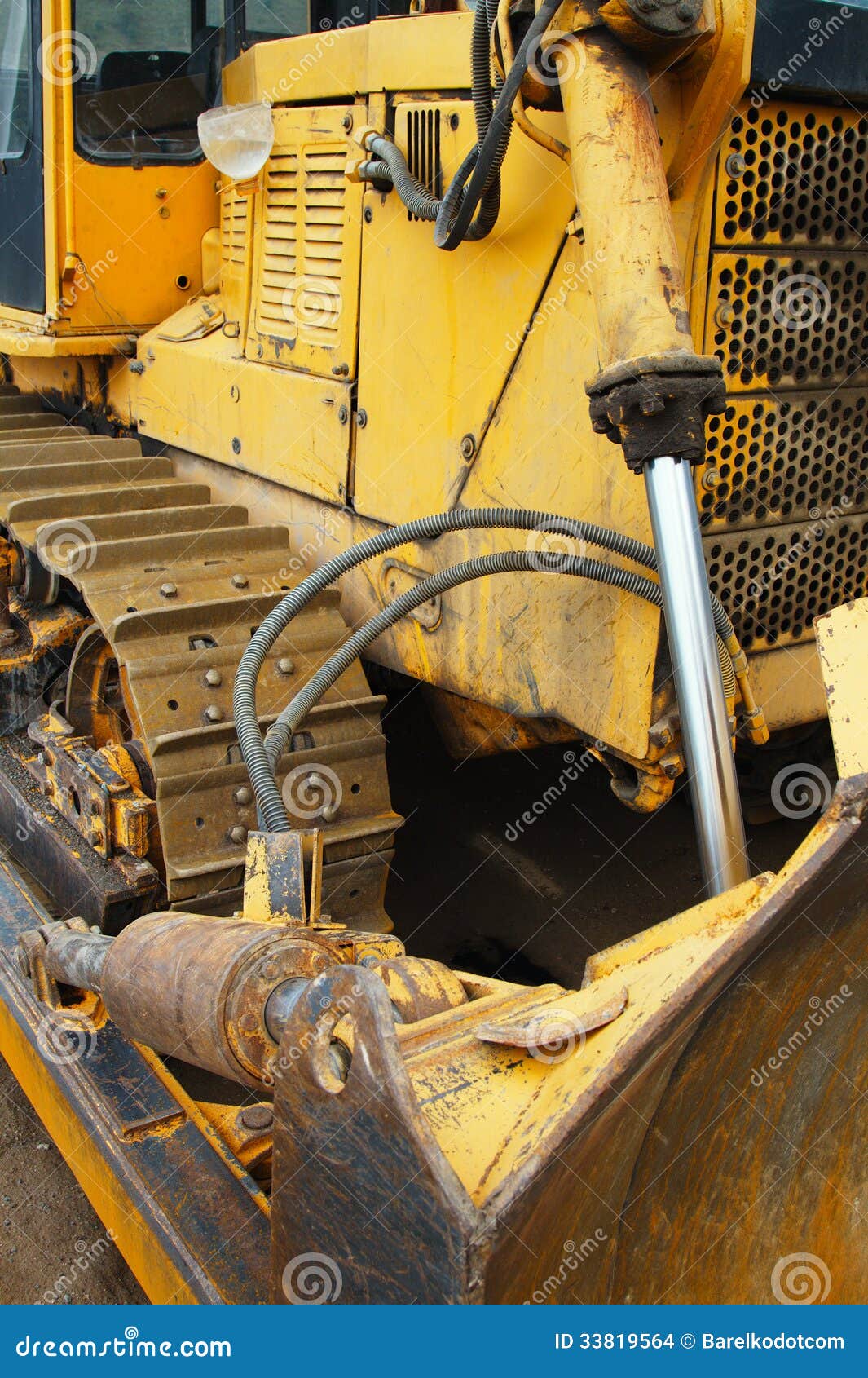 Bulldozer at work stock photo. Image of iron, power, industrial - 33819564