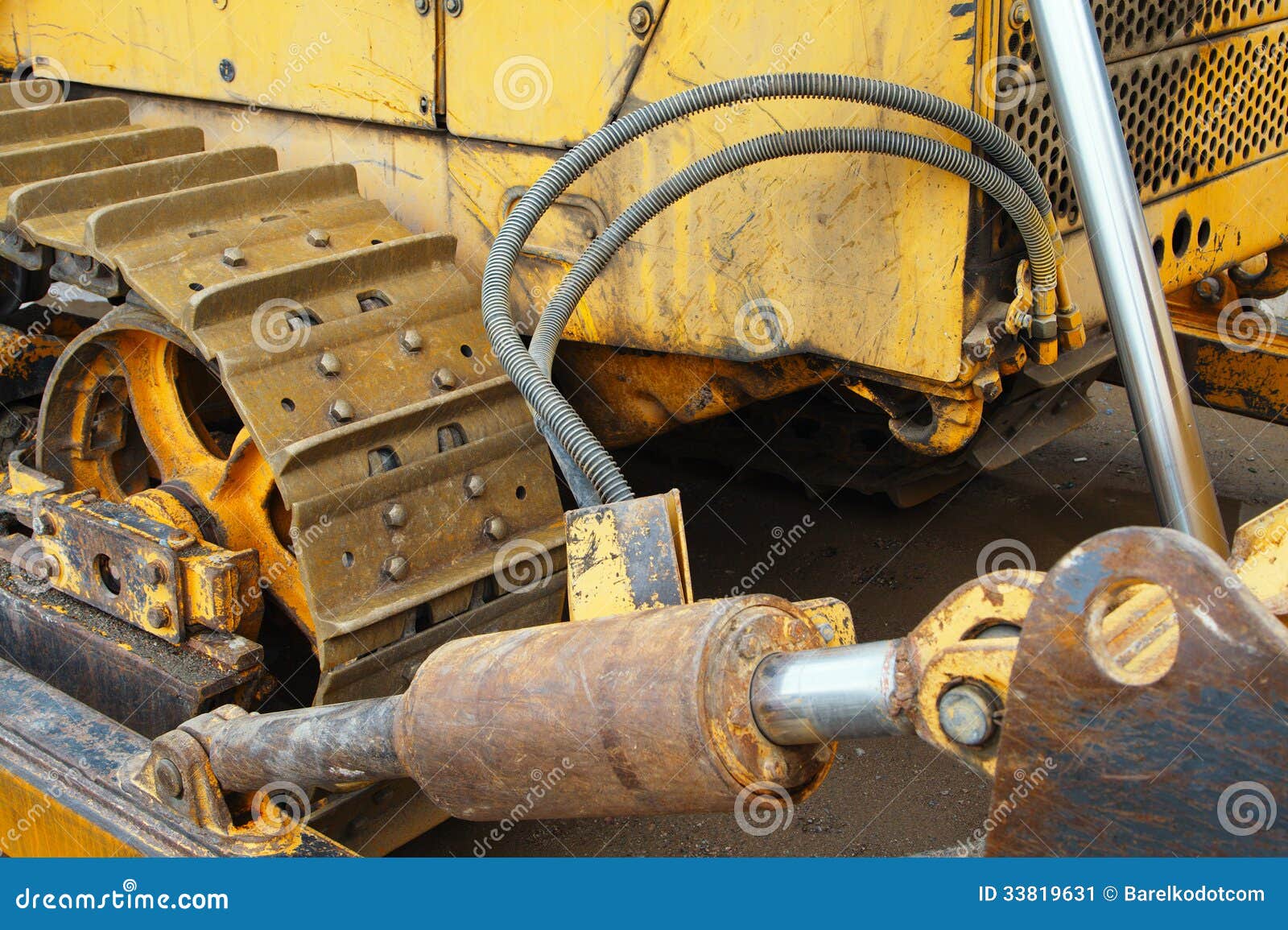 Bulldozer at work stock image. Image of equipment, ground - 33819631